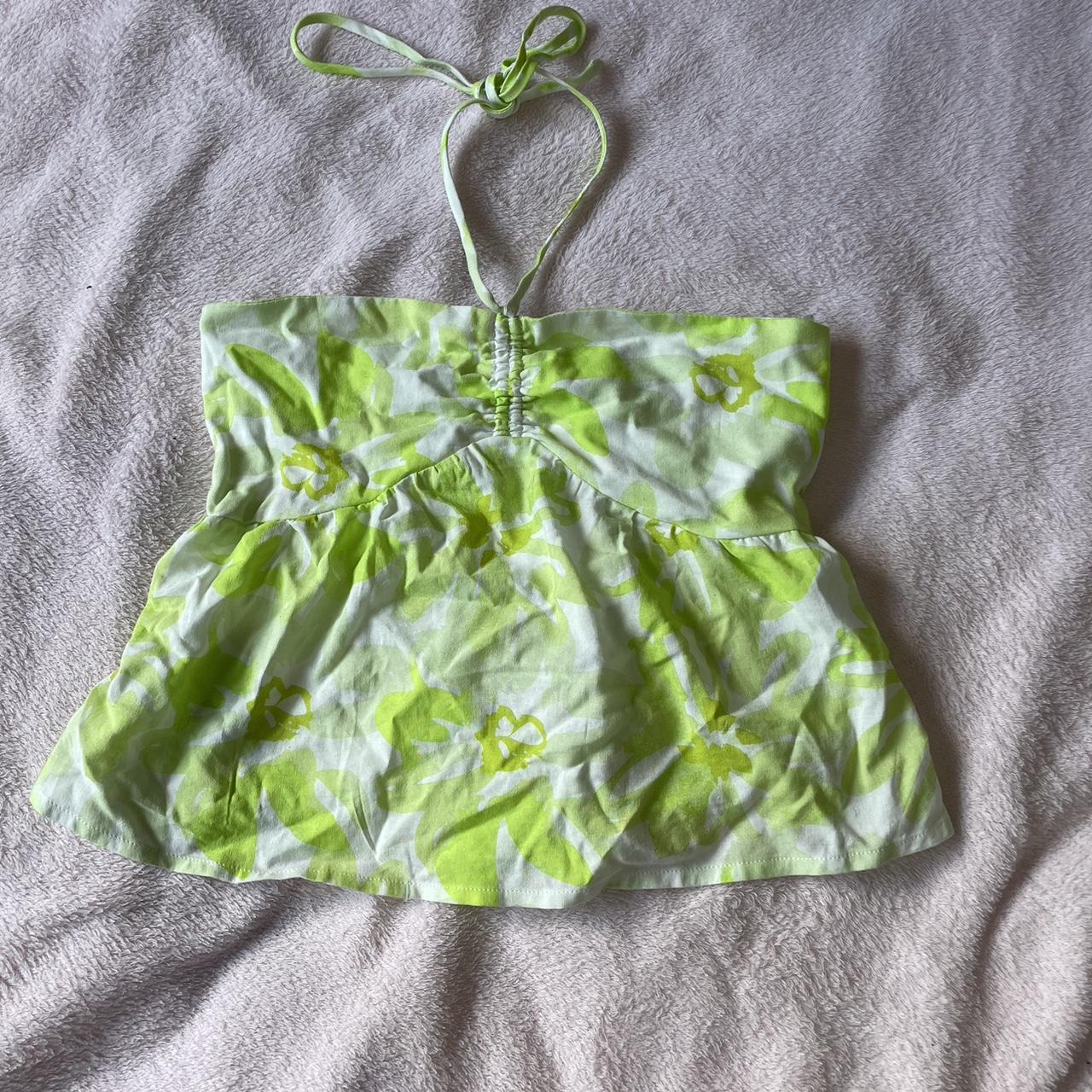 green halter neck tie top from suprè. never been... - Depop