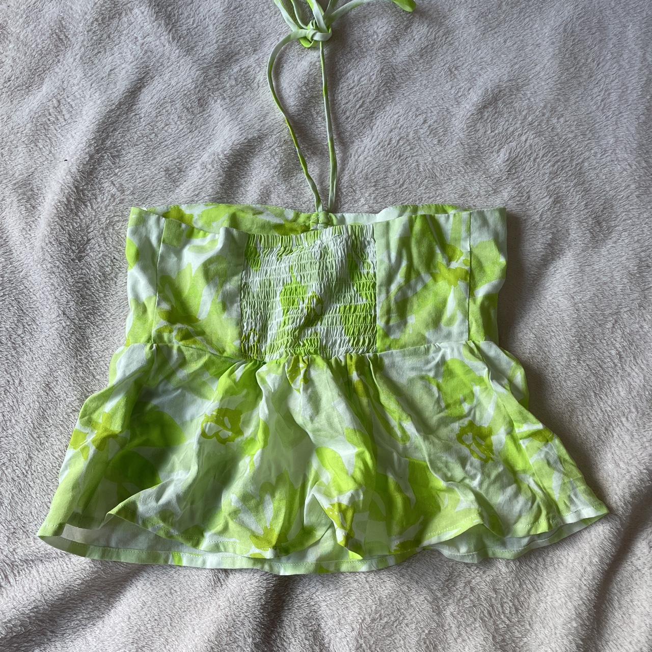 green halter neck tie top from suprè. never been... - Depop