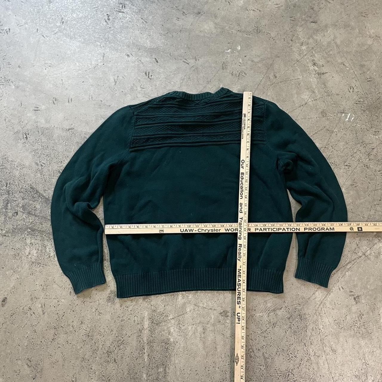 vintage forest green sweater size xl natural... - Depop