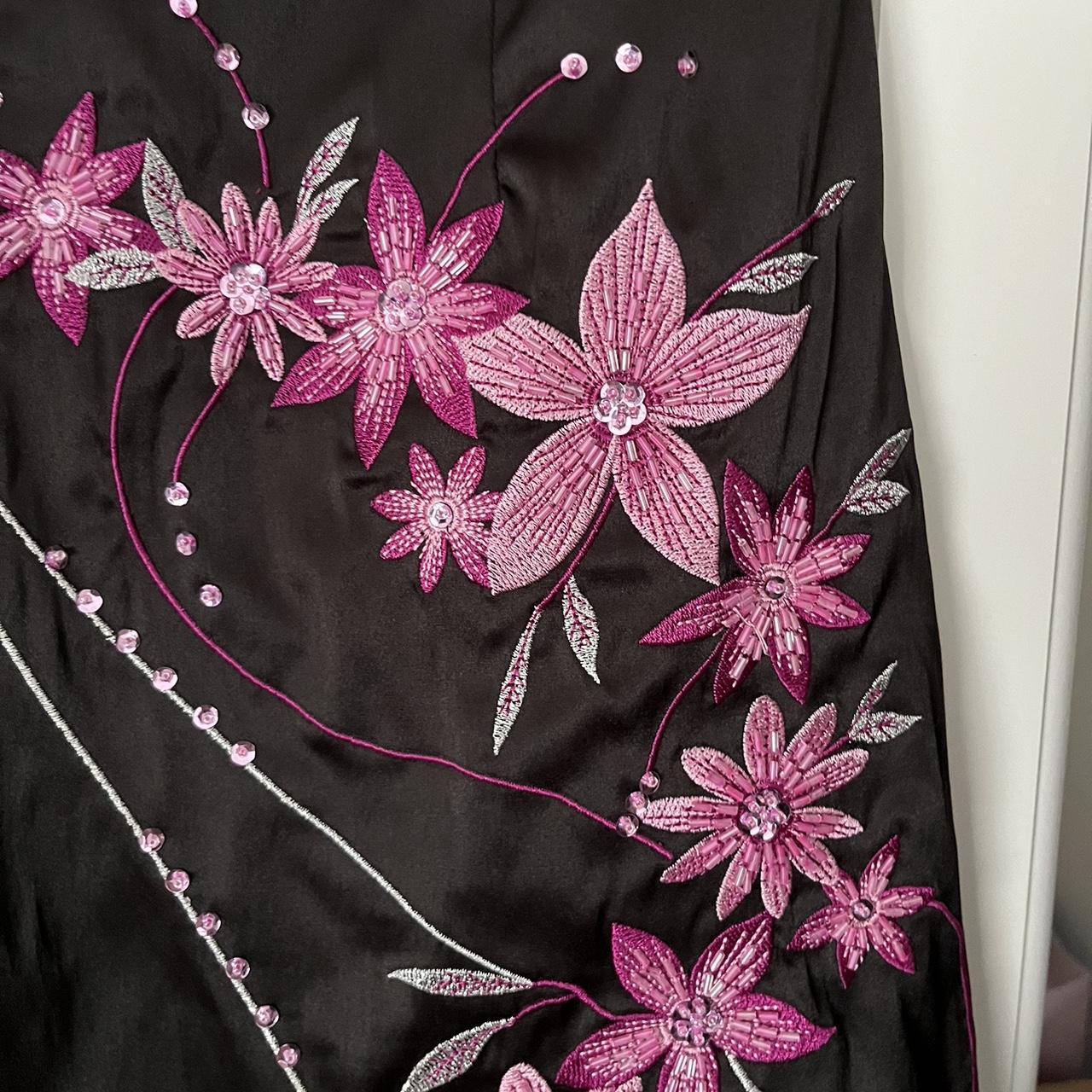 Vintage strapless 90s, y2k Jane Norman satin black... - Depop