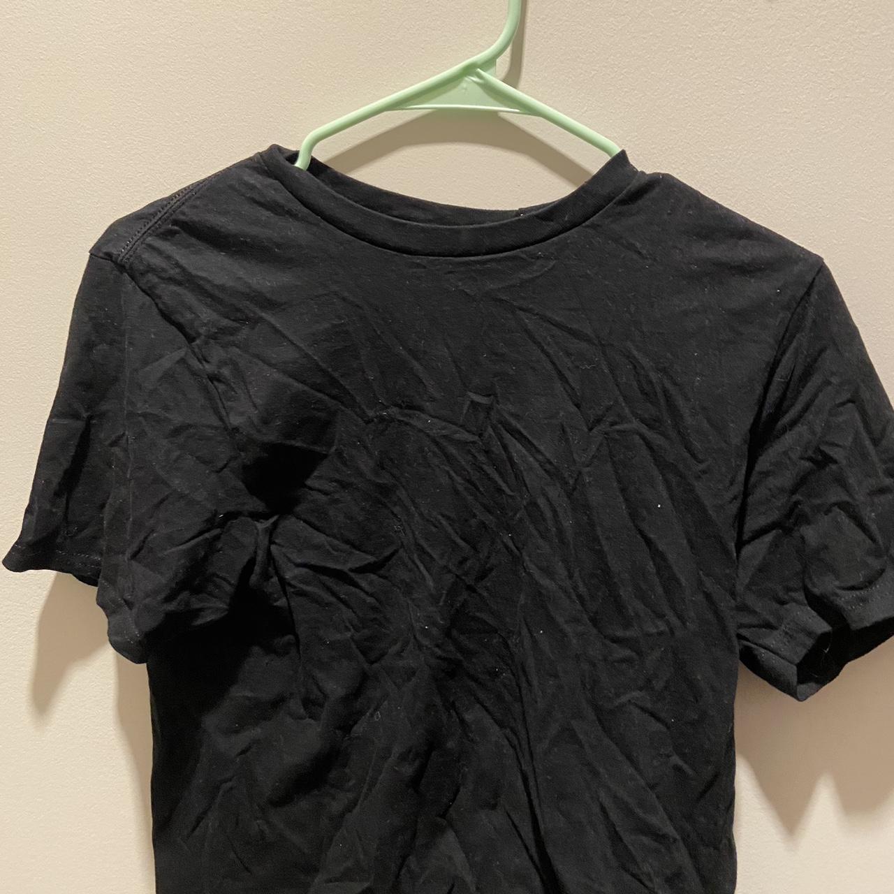 Simple basic black tee Would look great with a pair... - Depop