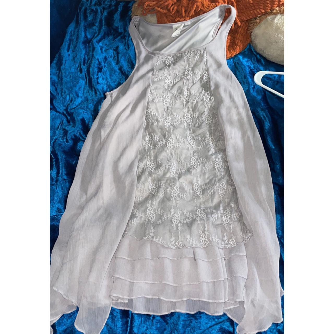 Vintage layered mini ruffle dress - Depop