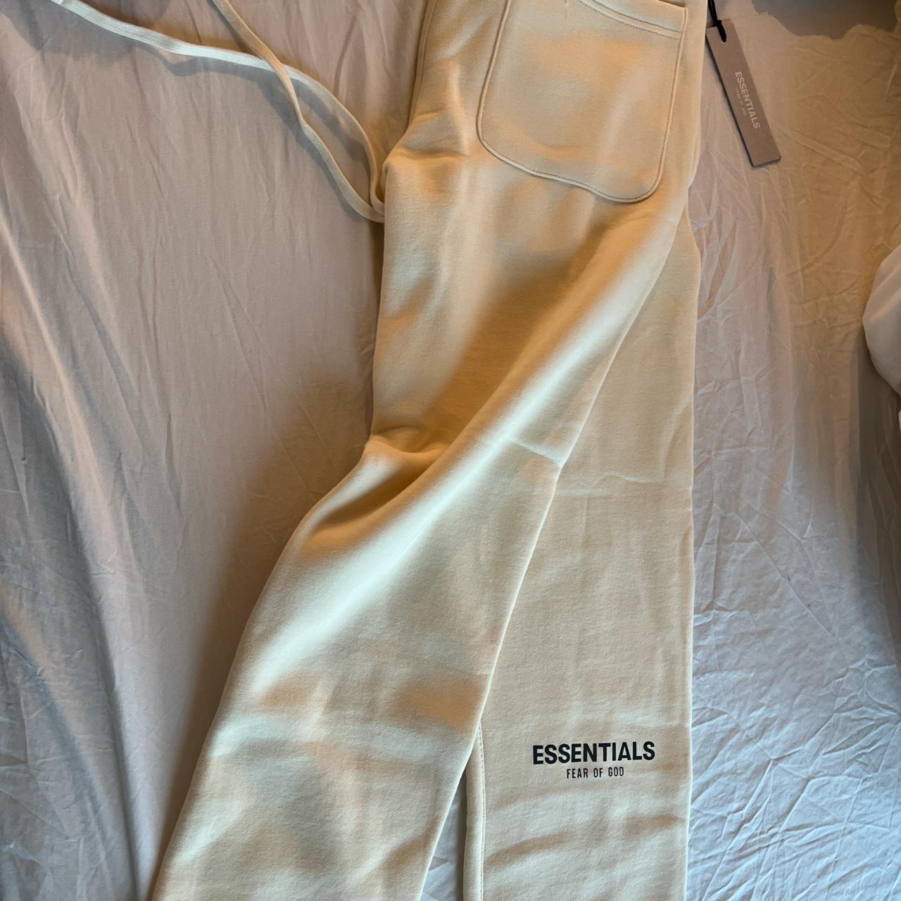 essentials fear of god sml size cream color never worn - Depop