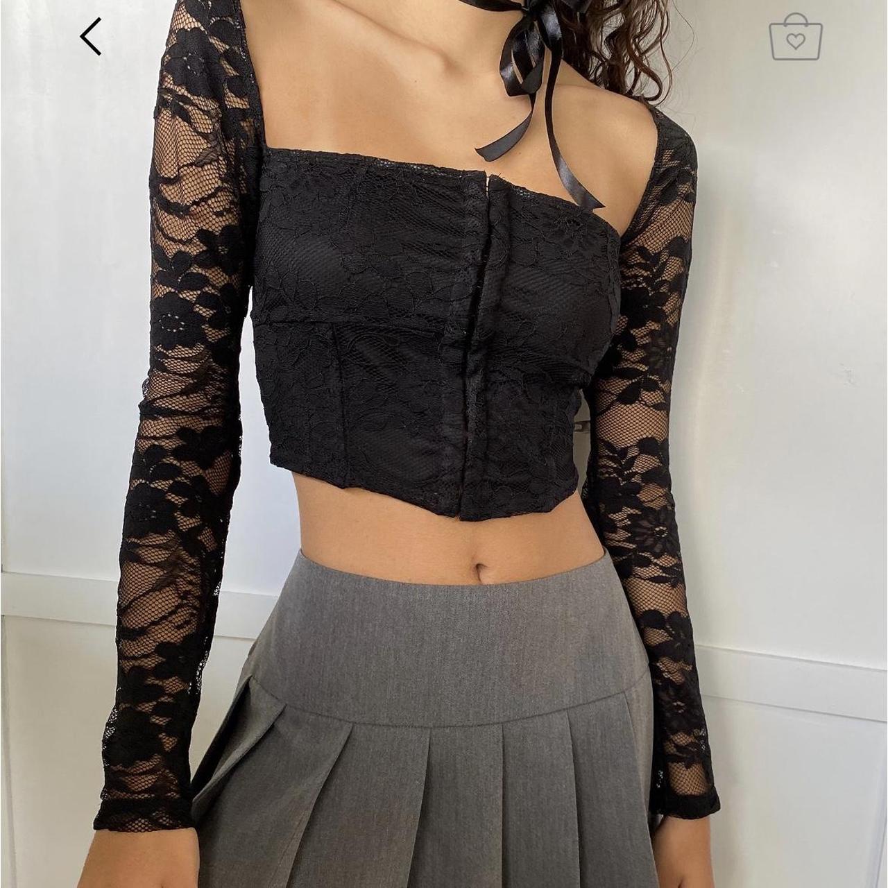 Motel rocks lace corset long sleeve Super cute just... - Depop