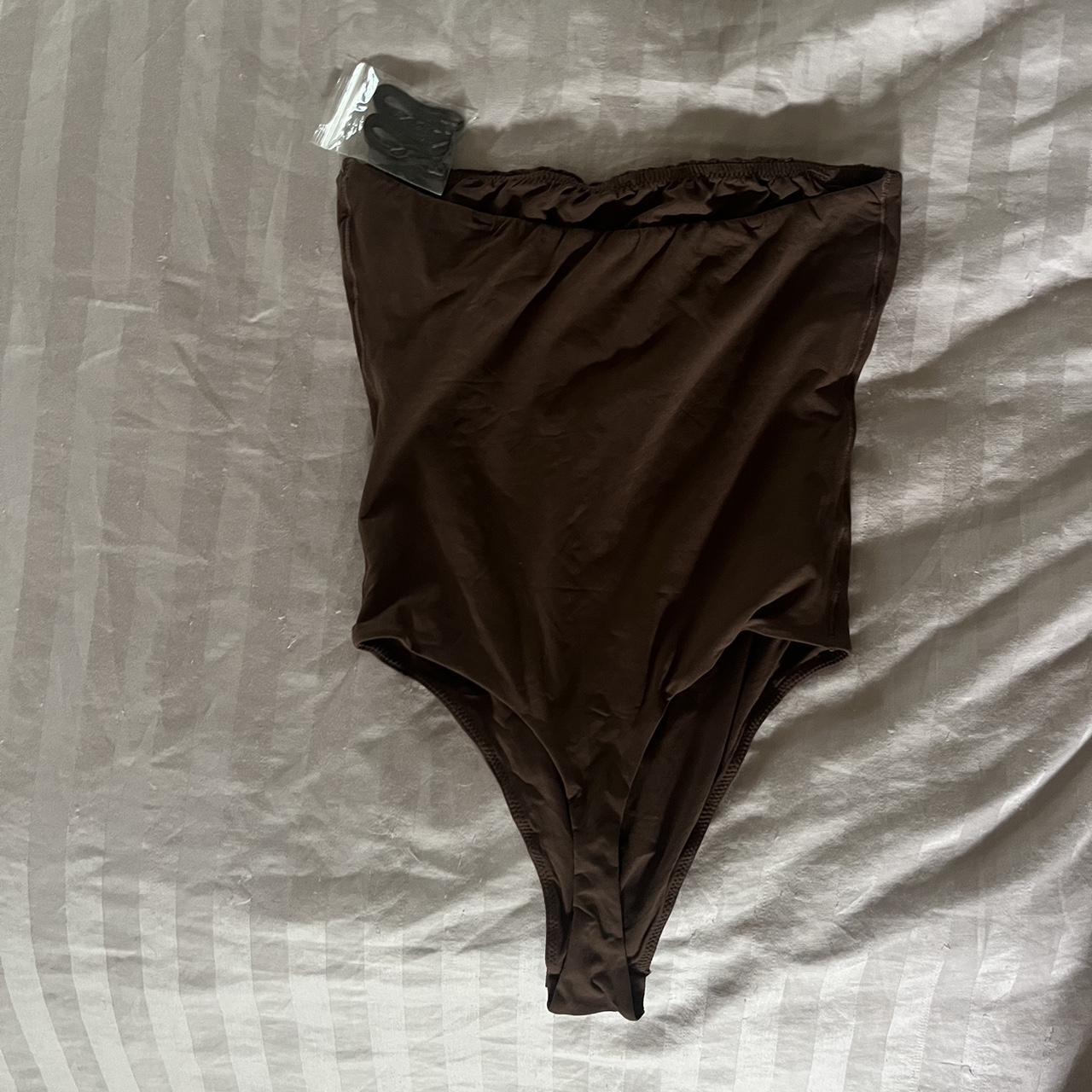 Skims fits everybody strapless bodysuit brown comes... - Depop