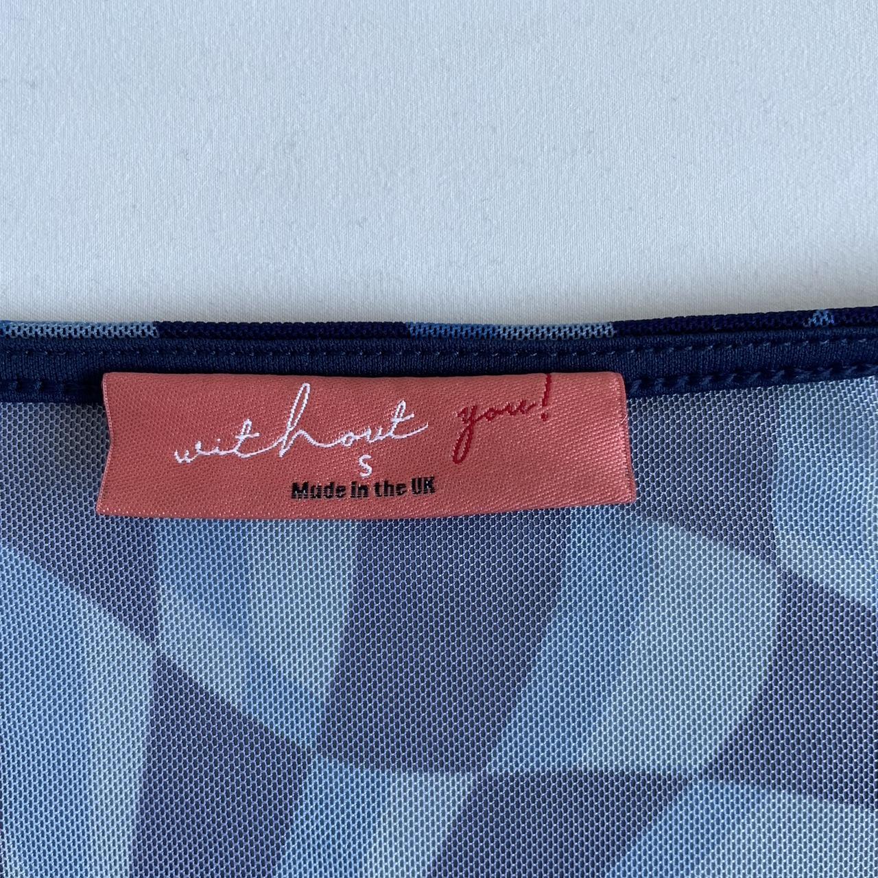 Blue mesh top, long sleeves. Amazing print. Bought... - Depop