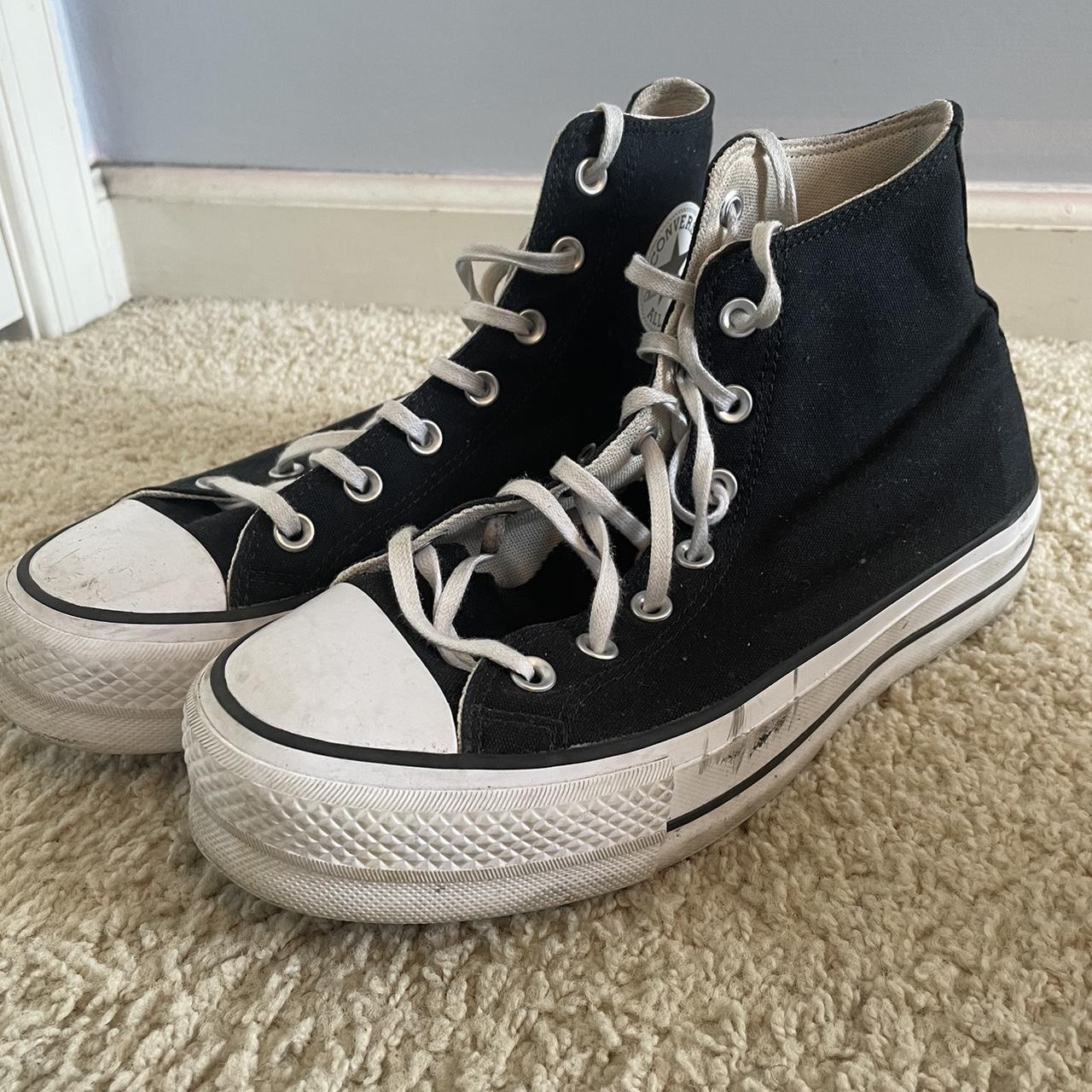 Black & White platform converse Women’s 9.5 Does... - Depop