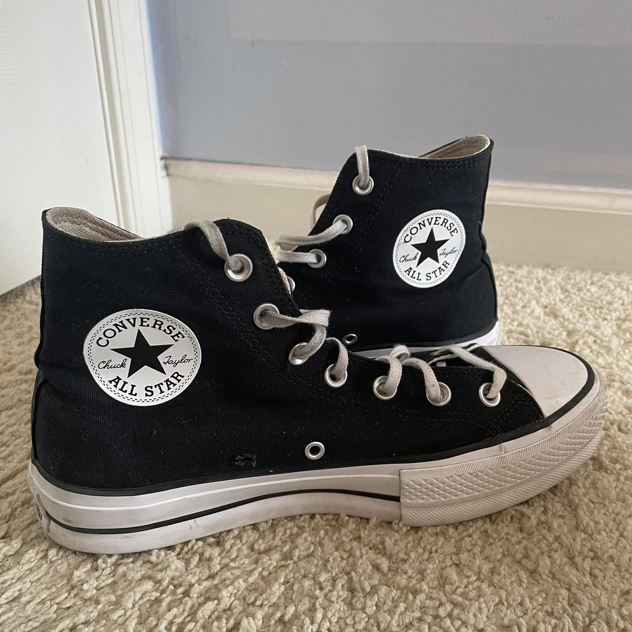 Black & White platform converse Women’s 9.5 Does... - Depop