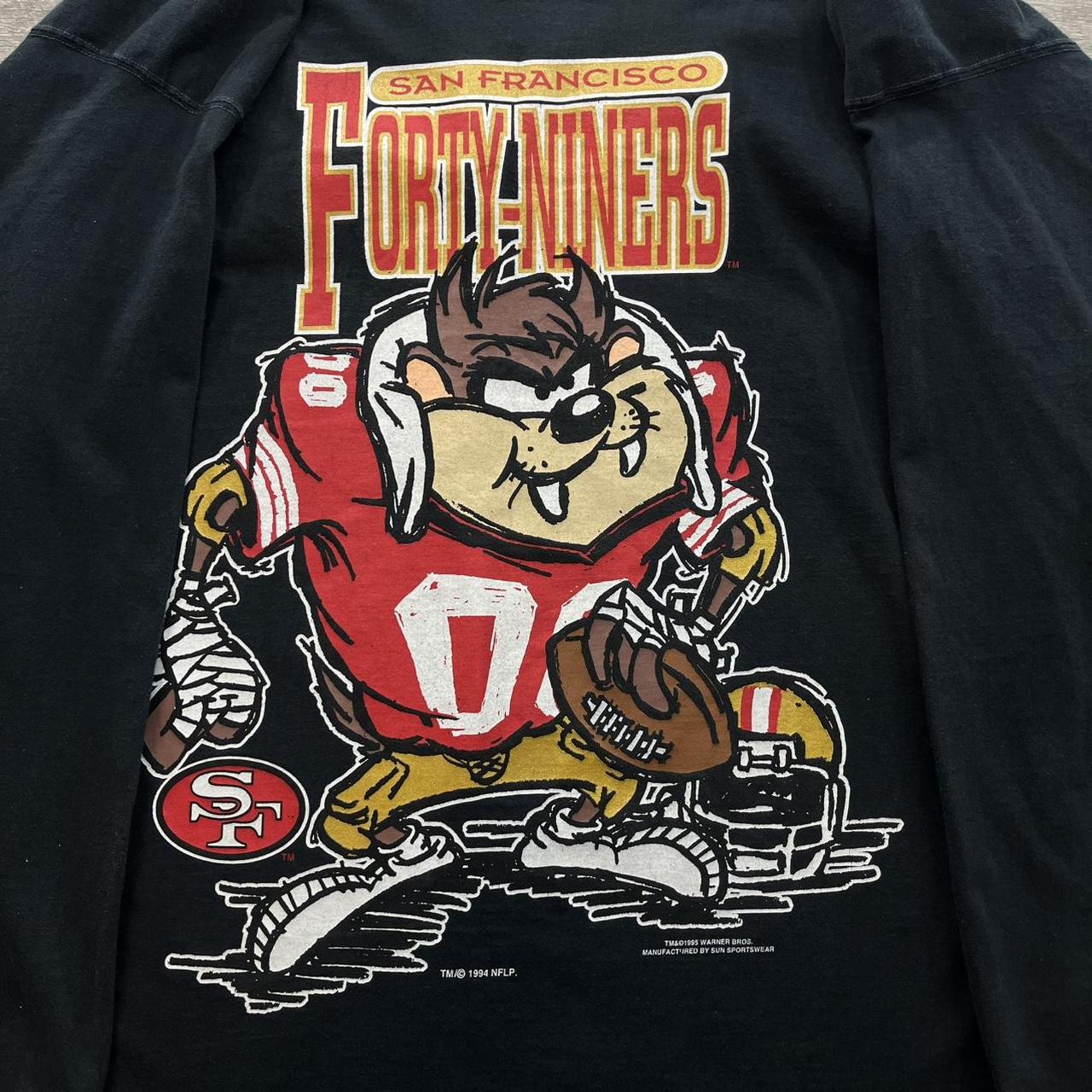 1995 San Francisco 49ers Tasmanian Devil long sleeve... | Depop