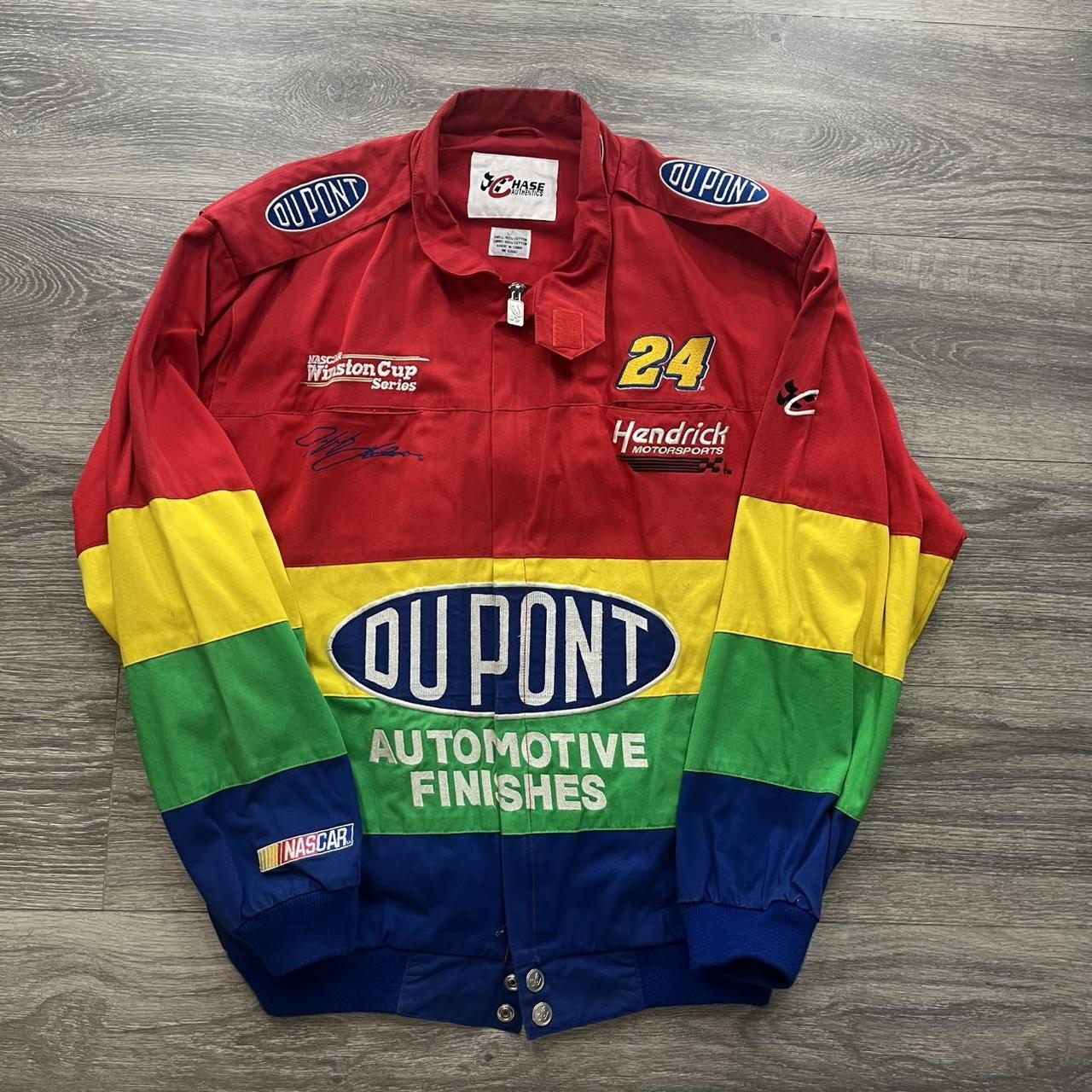 Jeff Gordon red and yellow racing jacket... | Depop