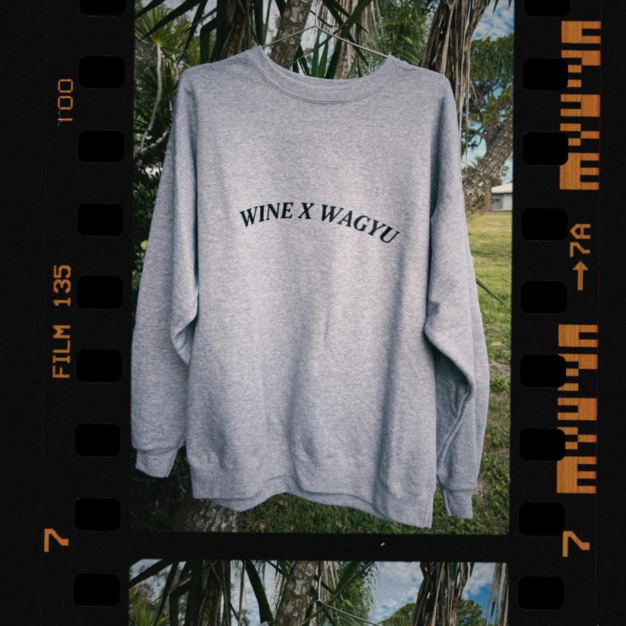 wine x wagyu lightweight cozy crewneck. (Only 1... - Depop