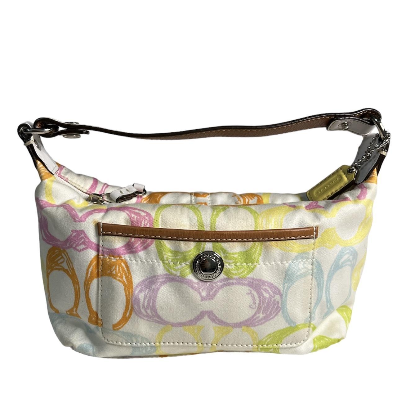 Pastel monogram micro mini coach purse **no... - Depop
