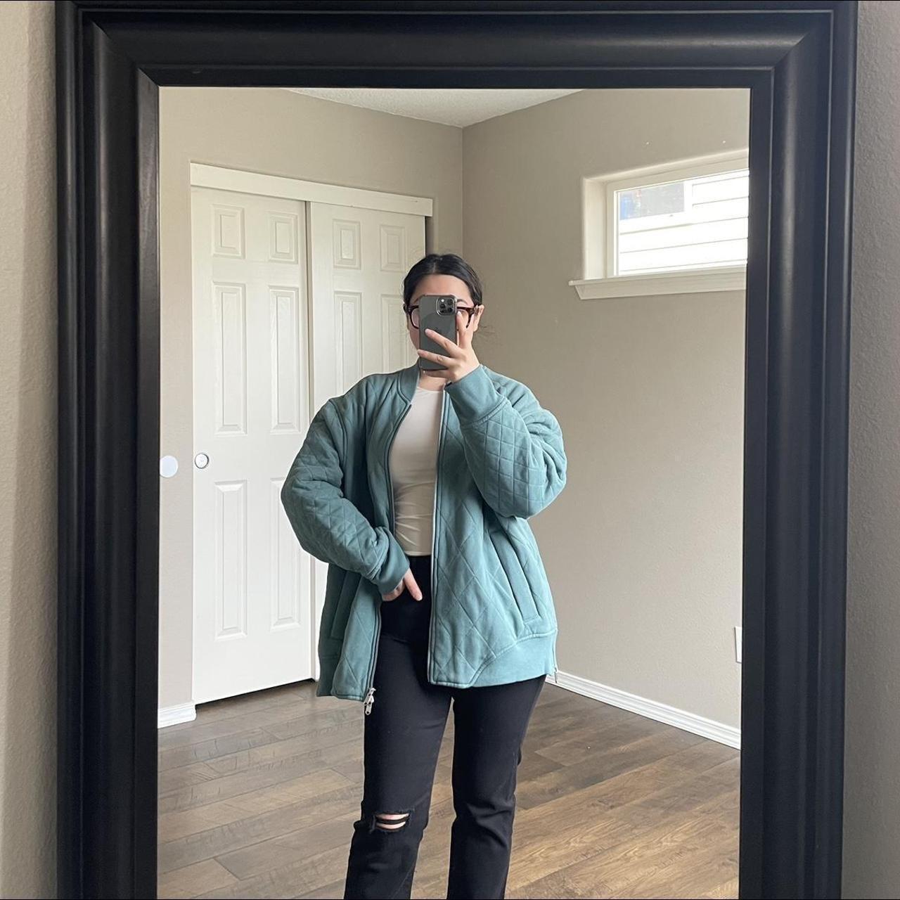 Athleta Retroplush Bomber Jacket In the color deep... - Depop