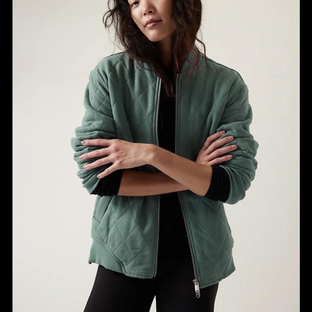 Athleta Retroplush Bomber Jacket In the color deep... - Depop