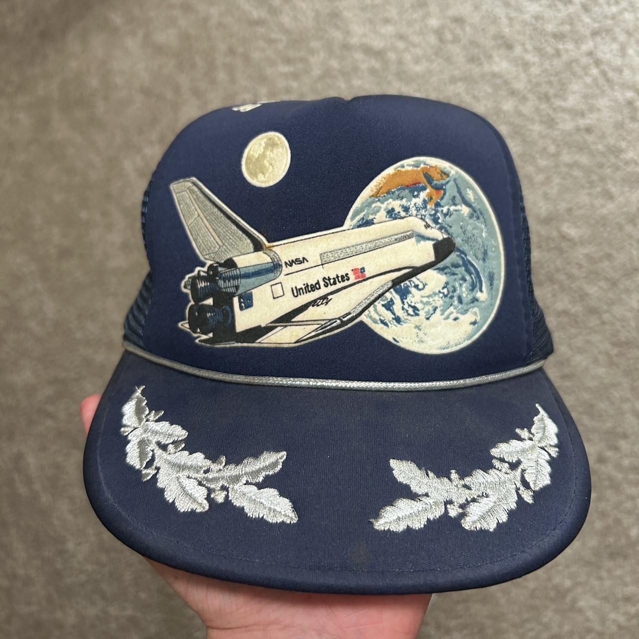 Vintage 80s NASA space shuttle SnapBack... | Depop