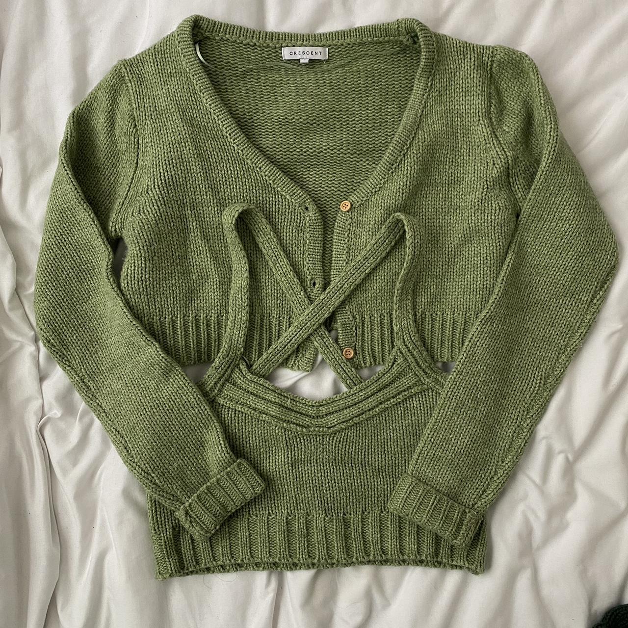Knit green sweater set - Depop