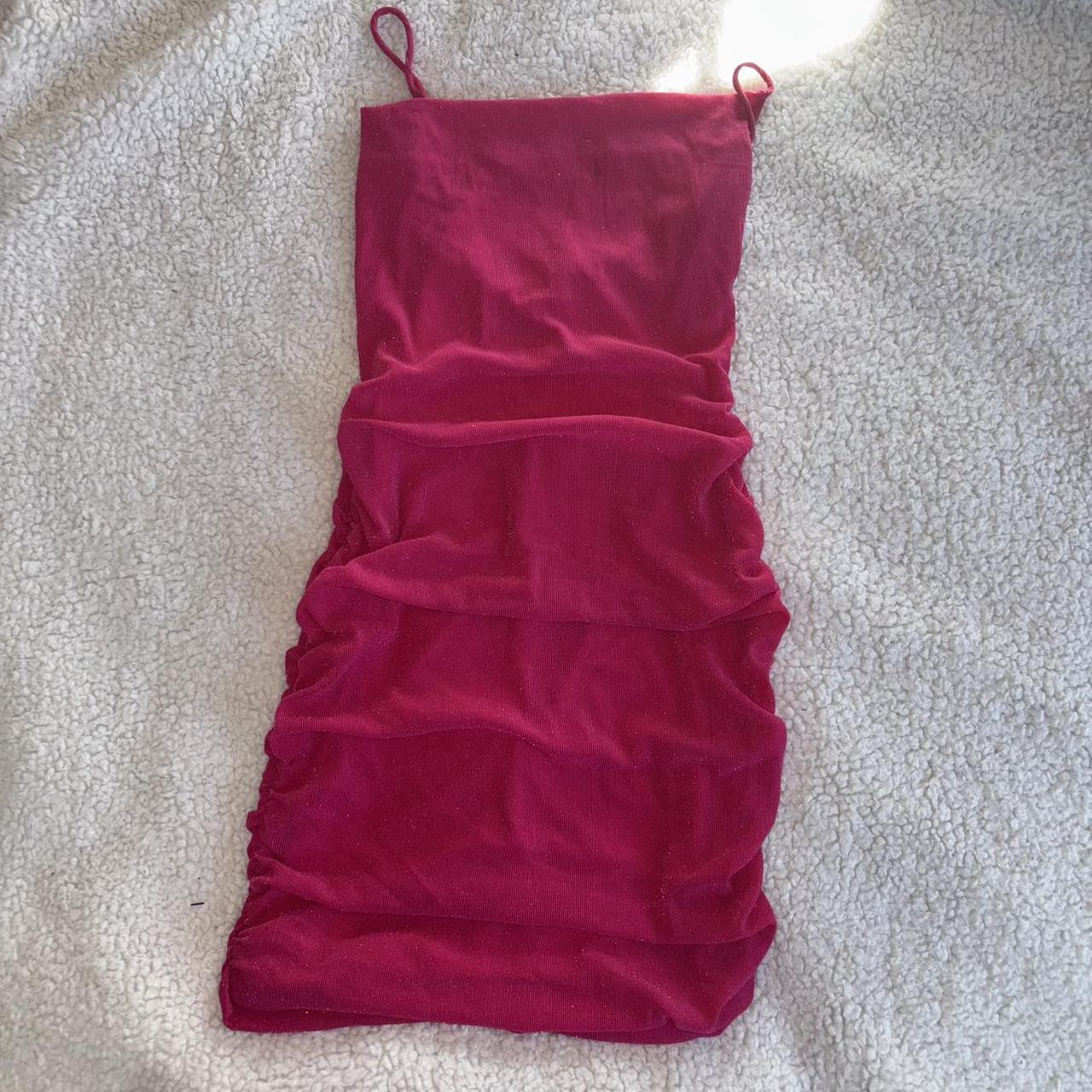 Luvalot pink glitter clubbing dress bodycon ruched... | Depop