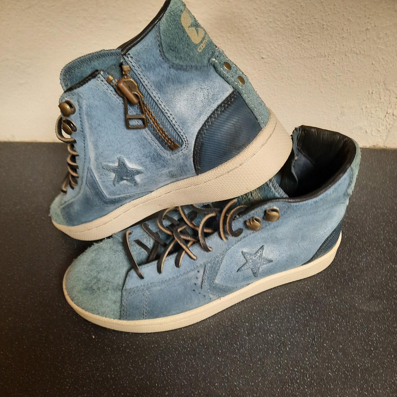 Converse High Top Cons Blue Suede Mens UK 7 / EU... - Depop