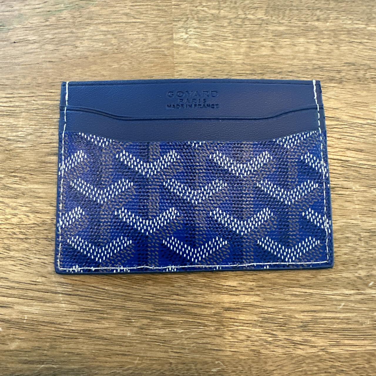 Goyard card holder blue Good quality like real - Depop