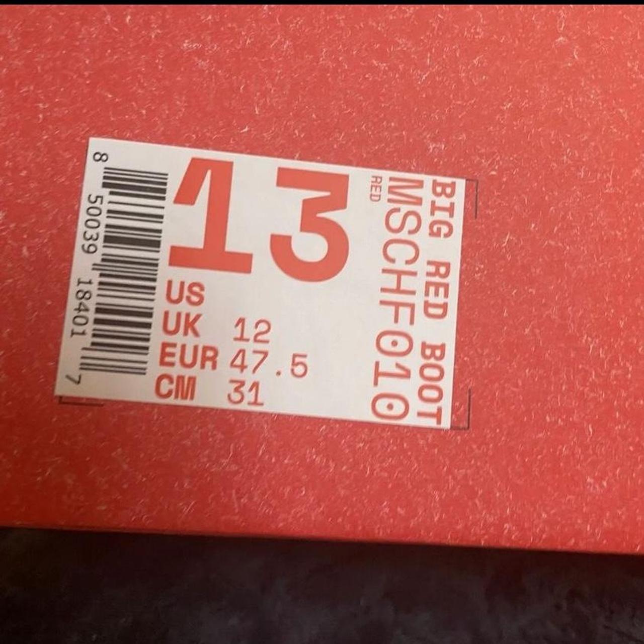 authentic MSCHF big red boots. new with box. uk size... - Depop