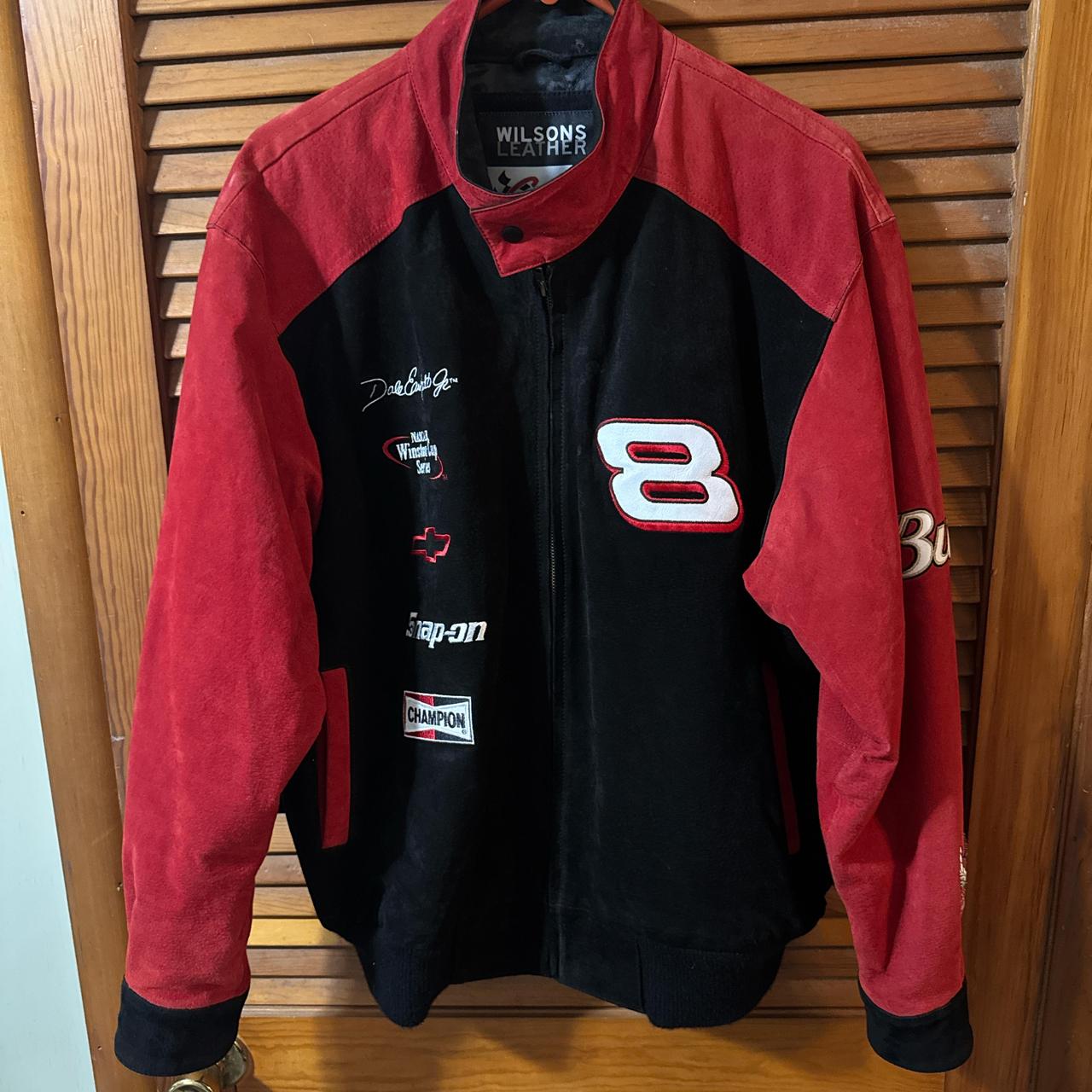 Red and black Dale Earnhardt Jr. Wilson jacket #NASCAR | Depop