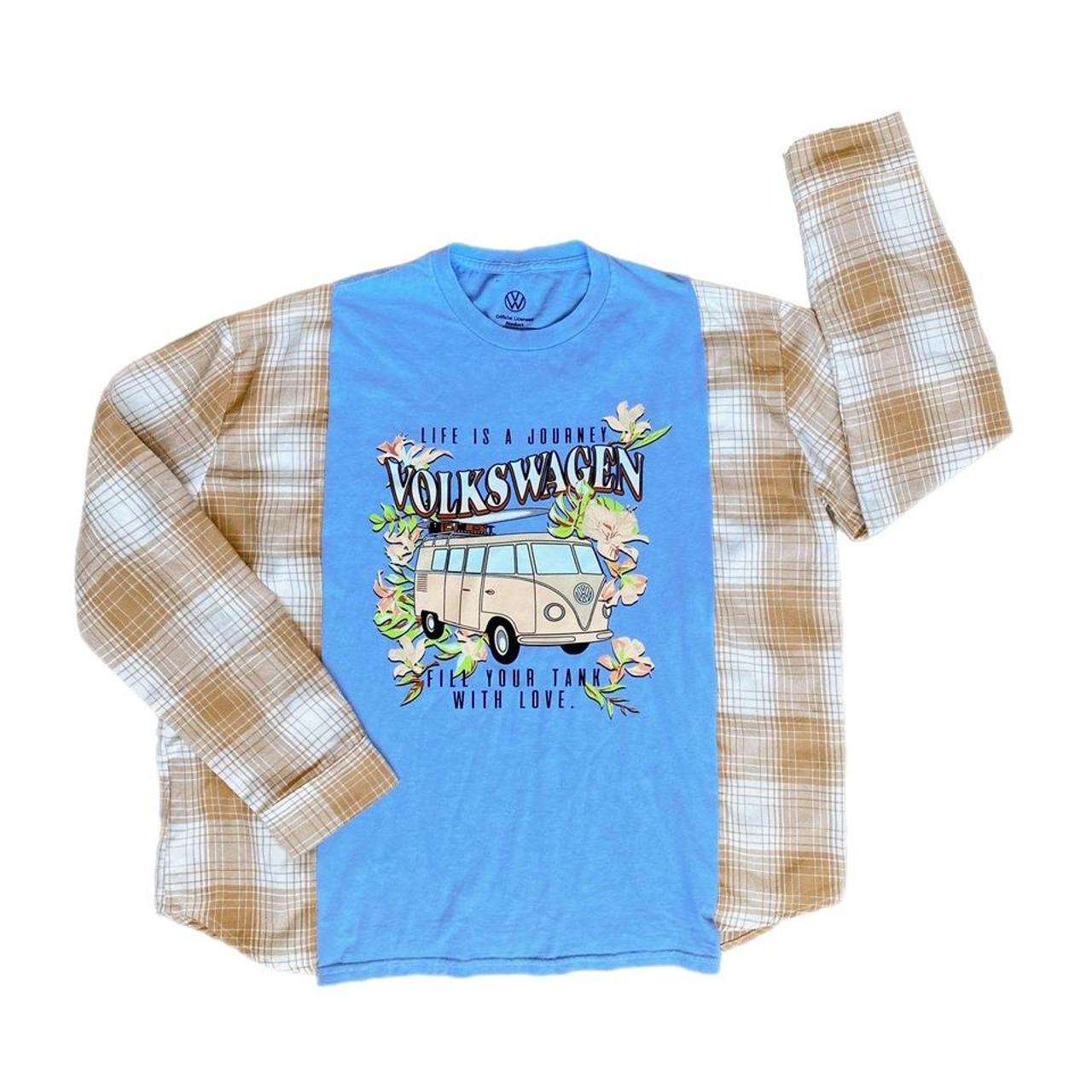 Volkswagen Flannel rework long sleeve. Size women’s... - Depop