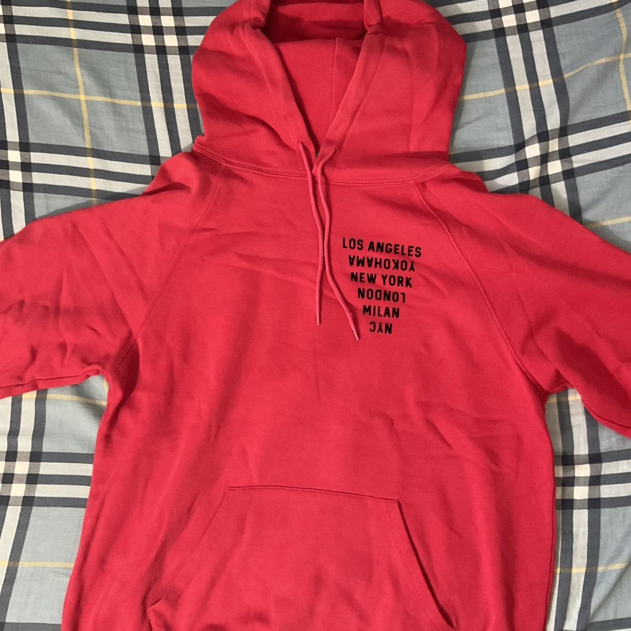 Forever 21 Red hoodie Size M Unisex - Depop