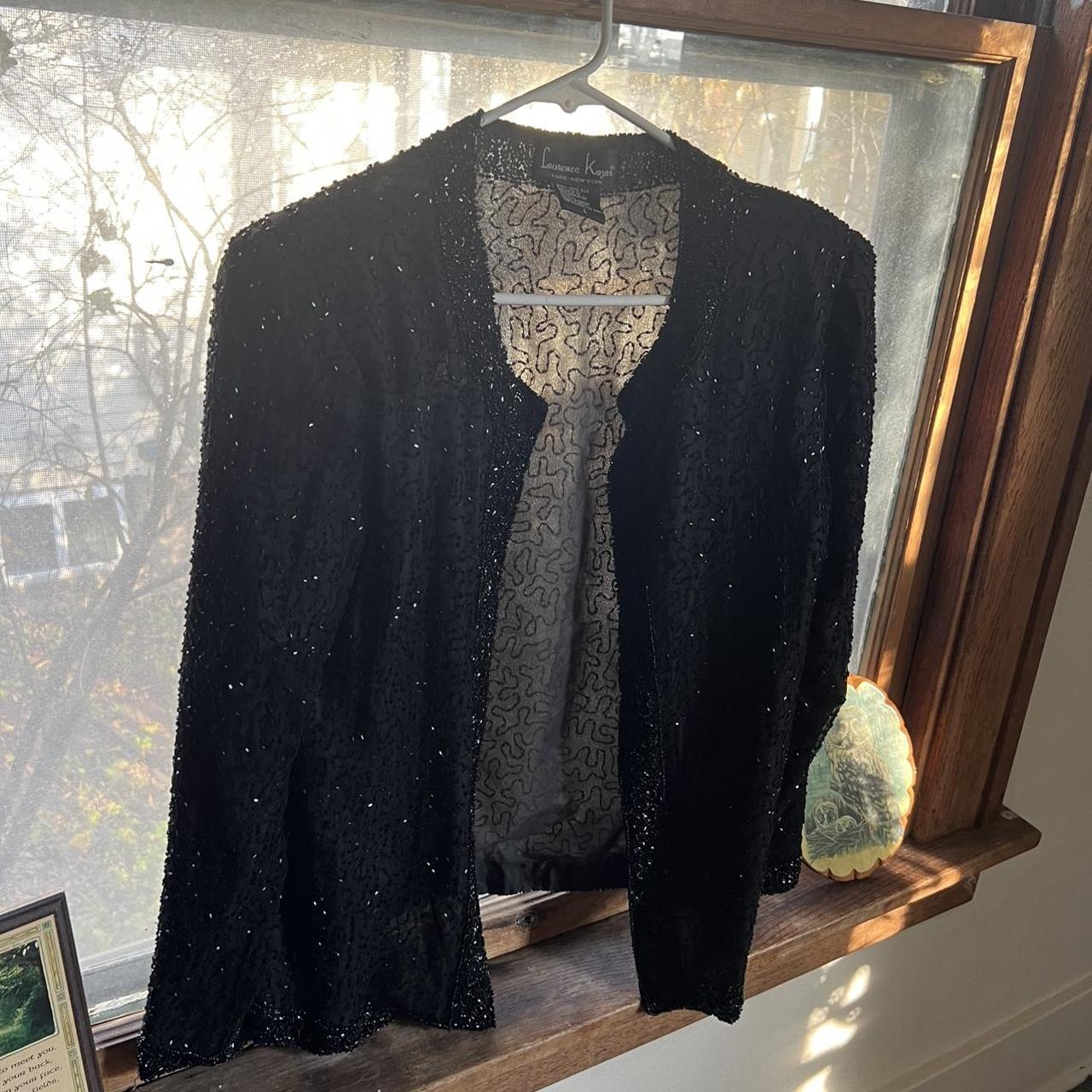Vintage beaded blazer🖤 This blazer is in perfect... - Depop