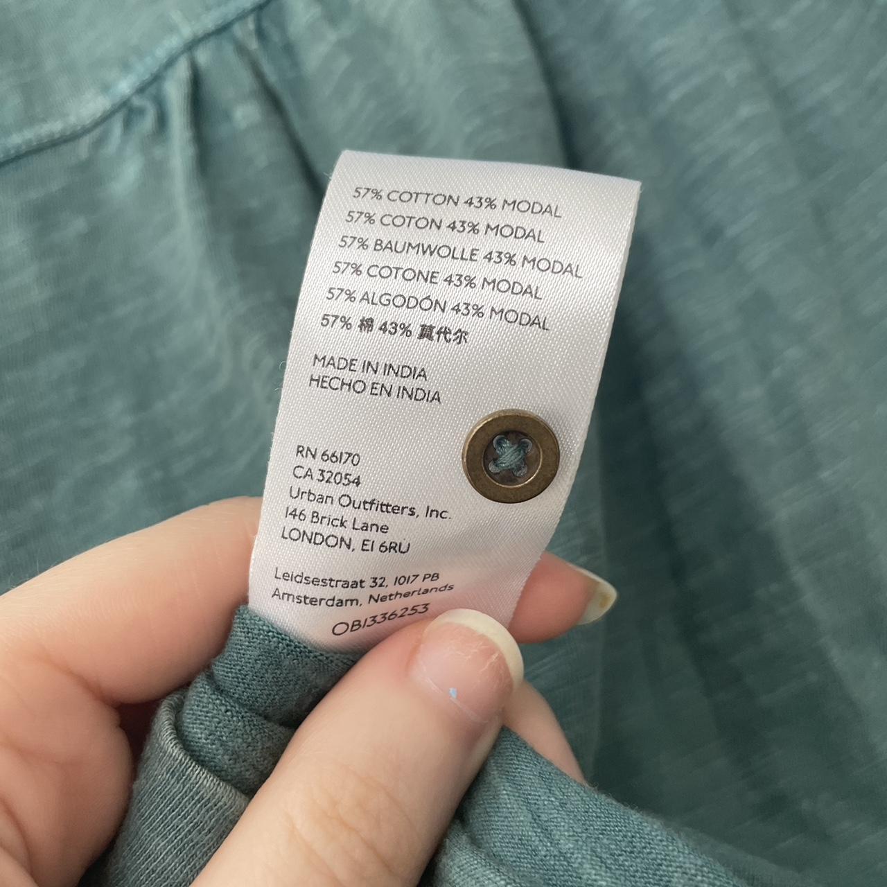 Pilcro xs half button up shirt in green - Depop