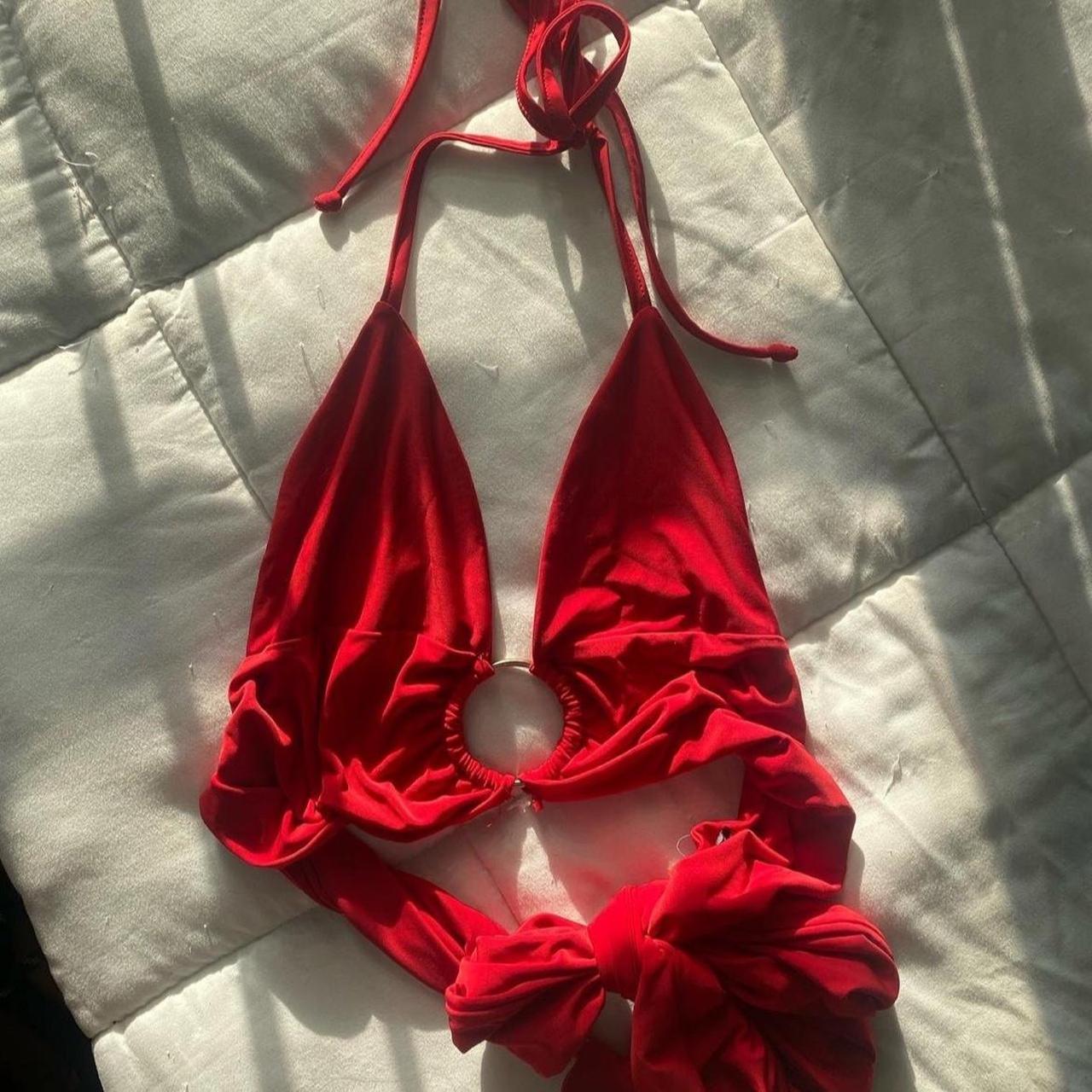 Size small red halter top pretty little thing - Depop