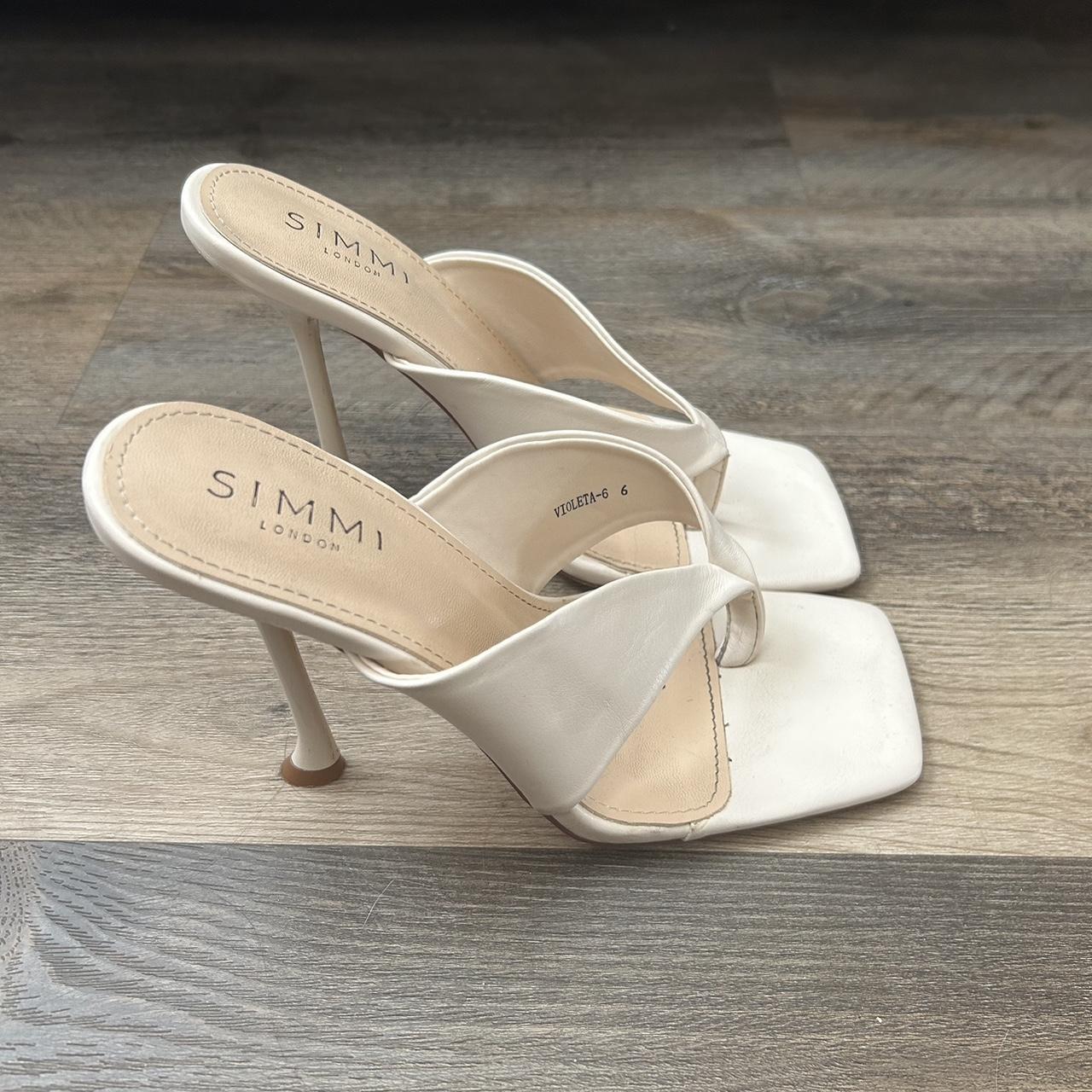 Simmi shoes beige heels size 6 Uk, fits like a 7.5... - Depop