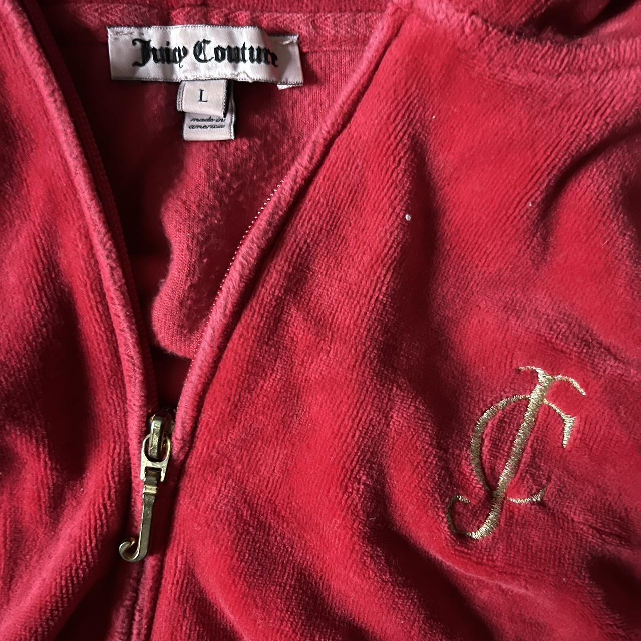 Juicy couture red velour jacket no back... - Depop
