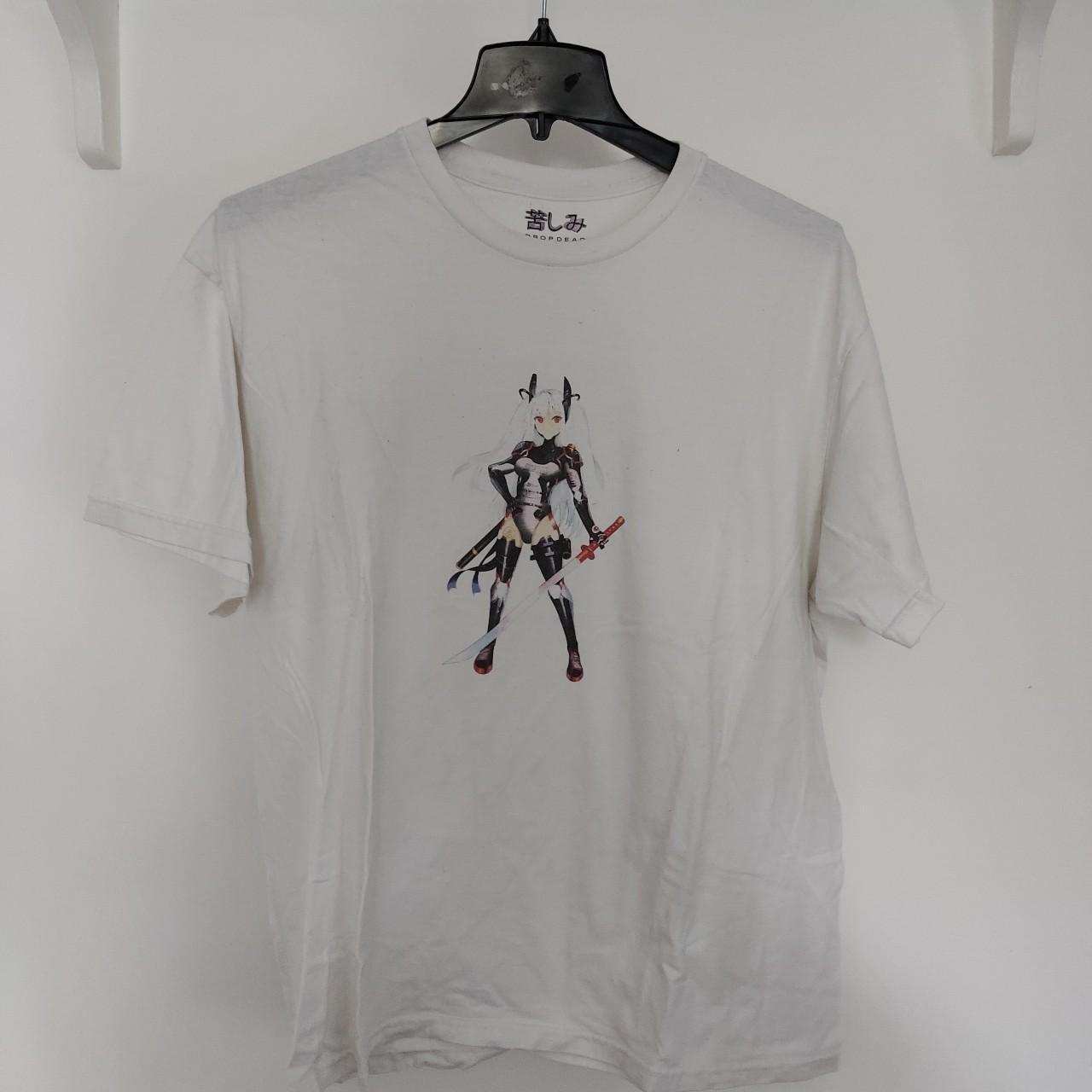 Dropdead Anime Girl Manga Cyberpunk White Tee Xl Depop