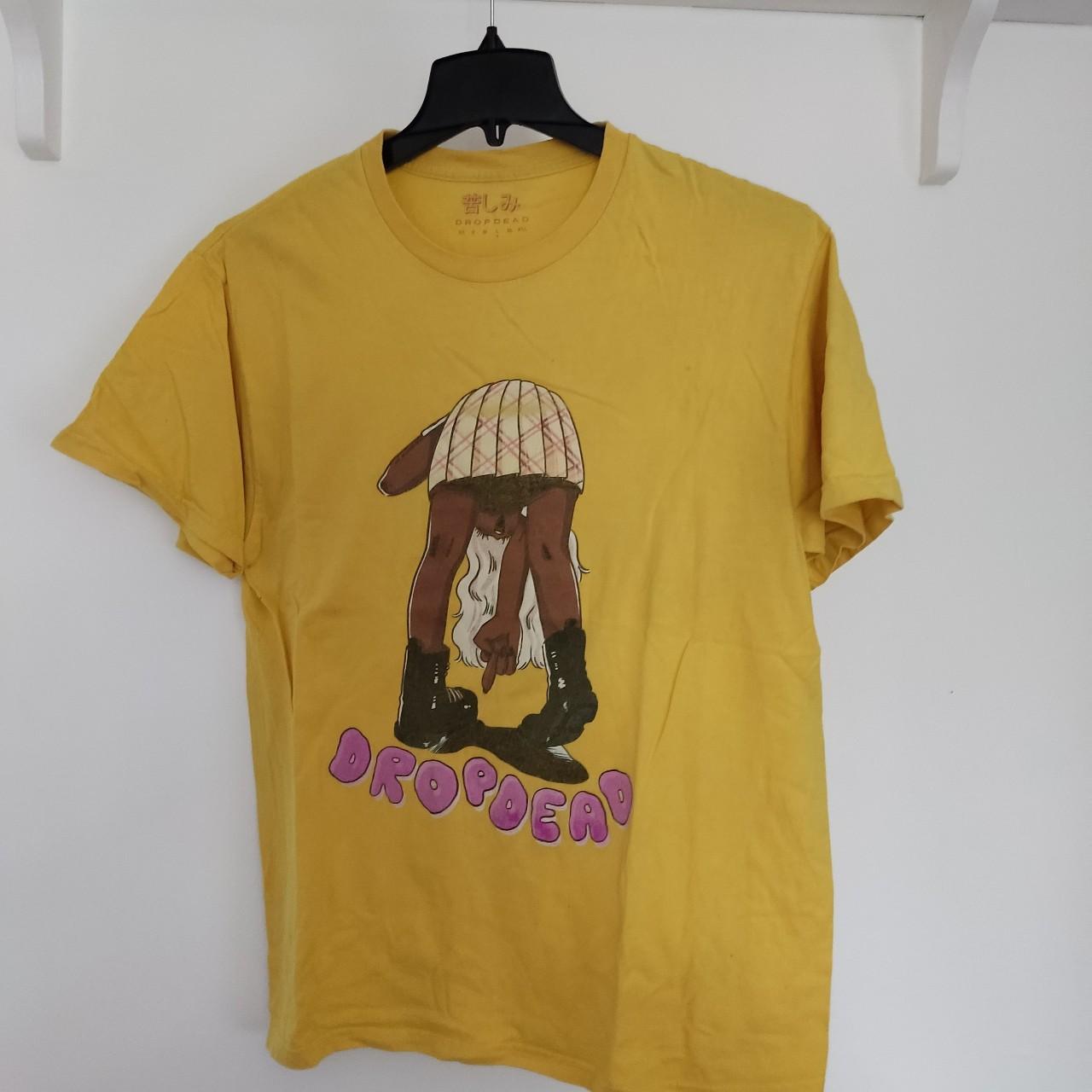 Dropdead Anime Girl Manga Tee Yellow Tee L Depop