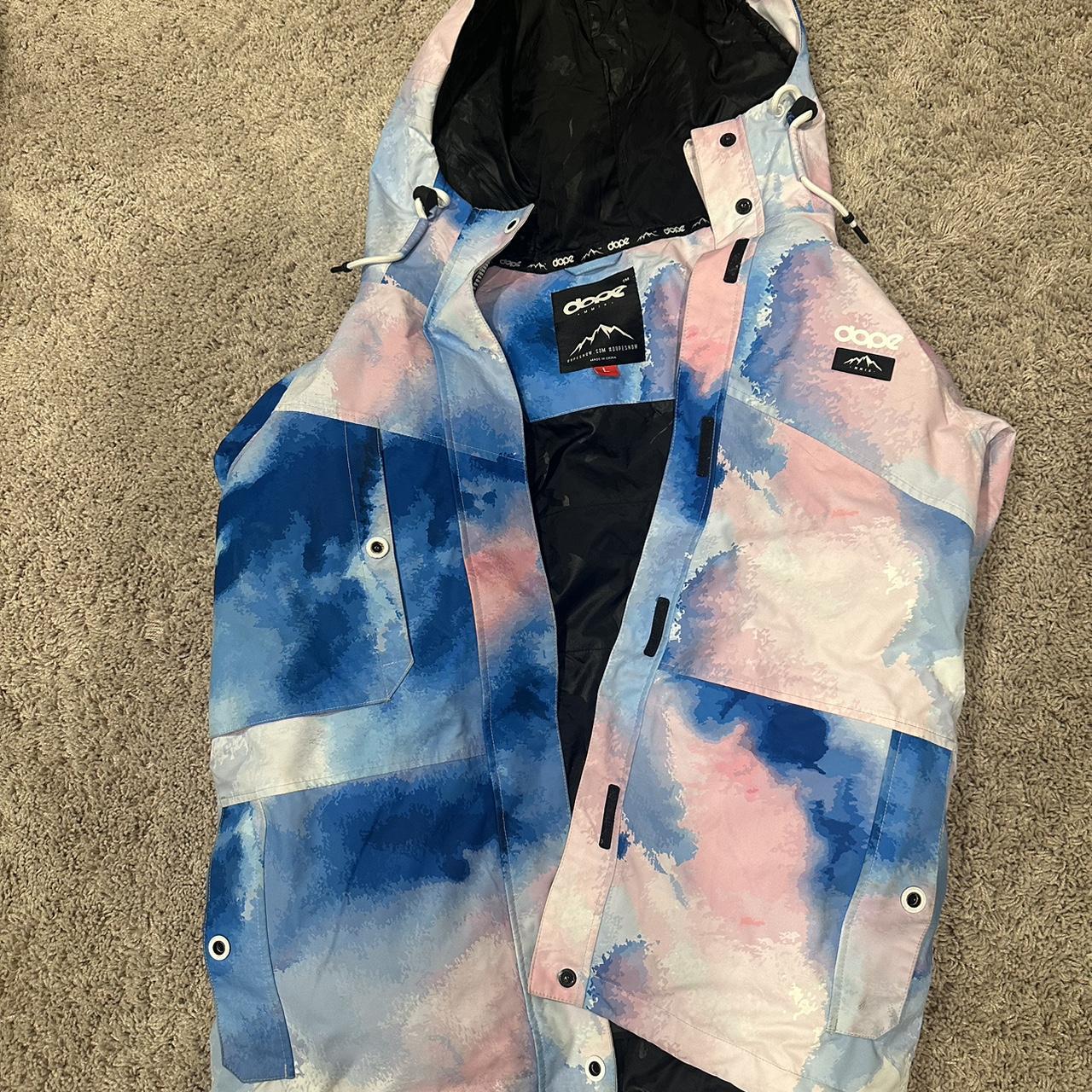 Dope snow jacket Size large Watercolor Good... - Depop