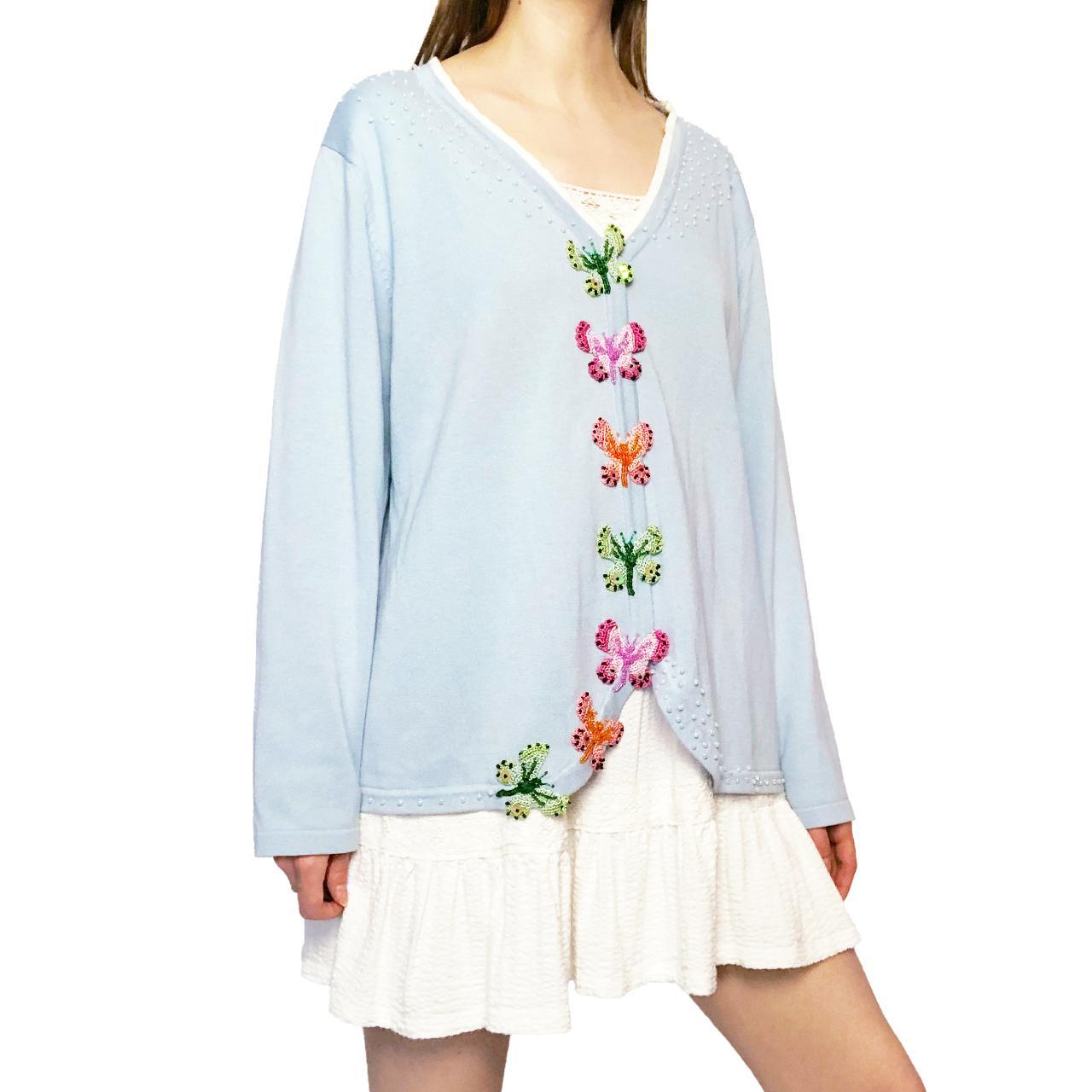 y2k fairycore blue butterfly cardigan Gorgeous... - Depop