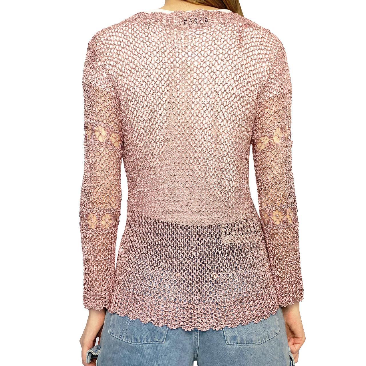 fairy pink crochet cardigan Cute dusty pink crochet... - Depop