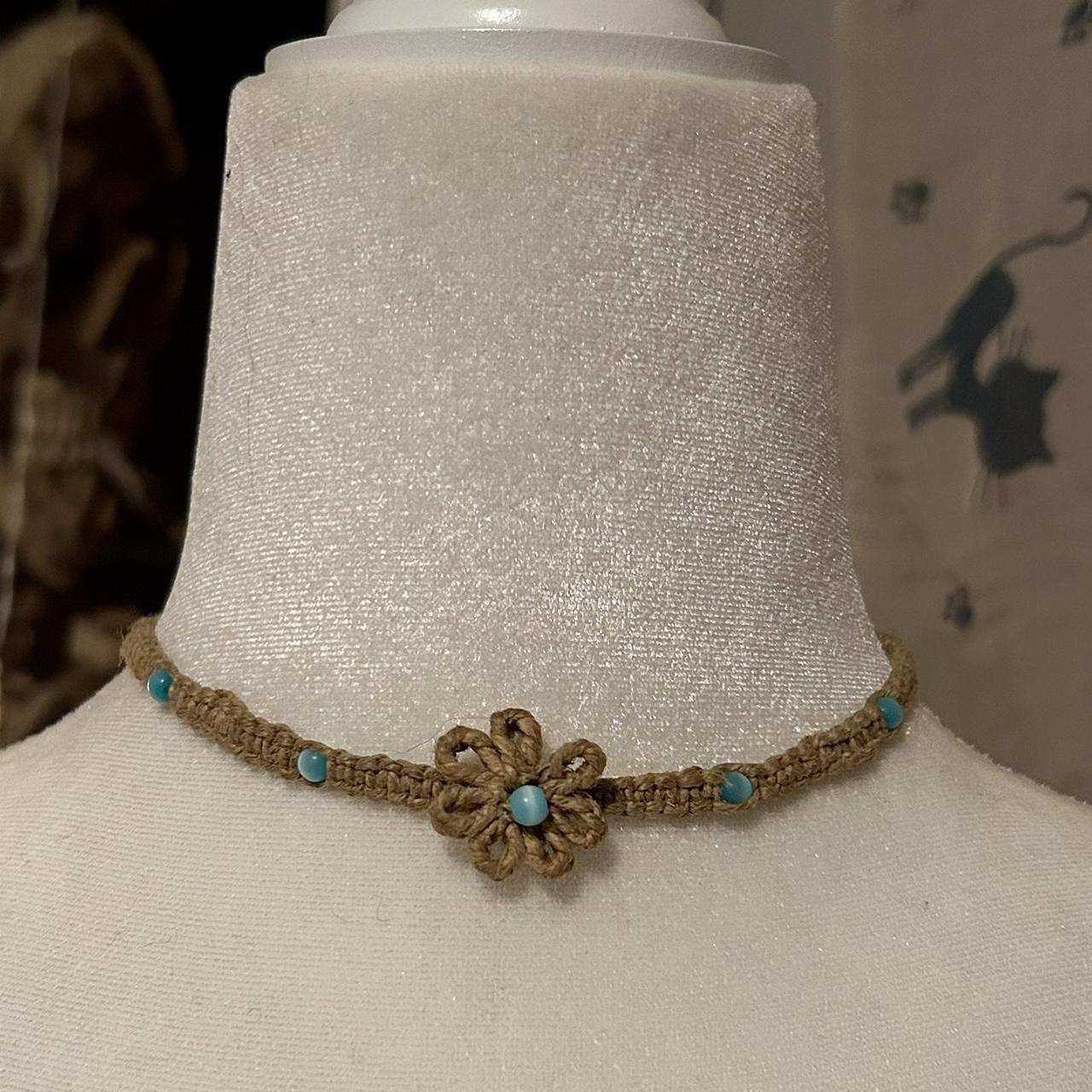 cute coconut girl beachy flower choker necklace 🥥🐬🌸... - Depop