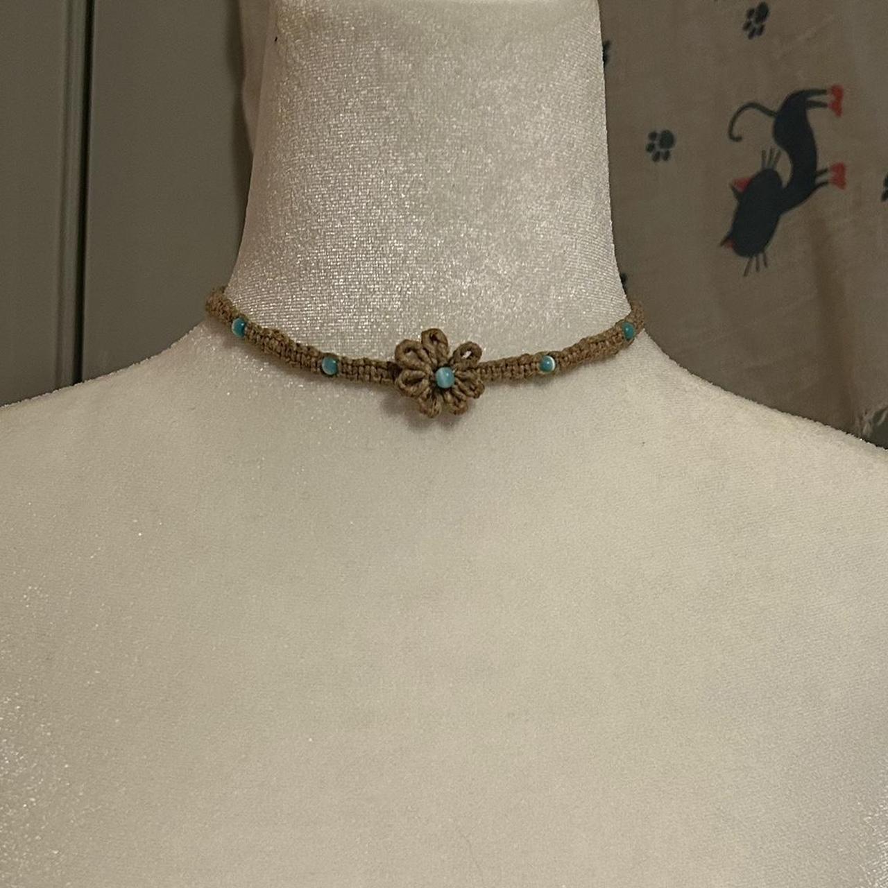 cute coconut girl beachy flower choker necklace 🥥🐬🌸... - Depop