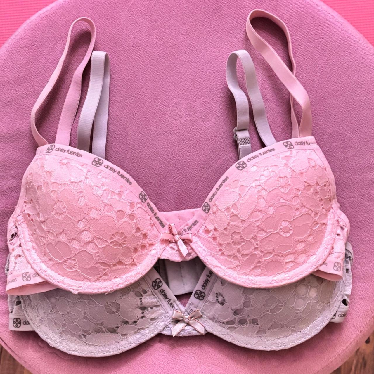 pink underwire bra 30A grey underwire bra 30A been... | Depop