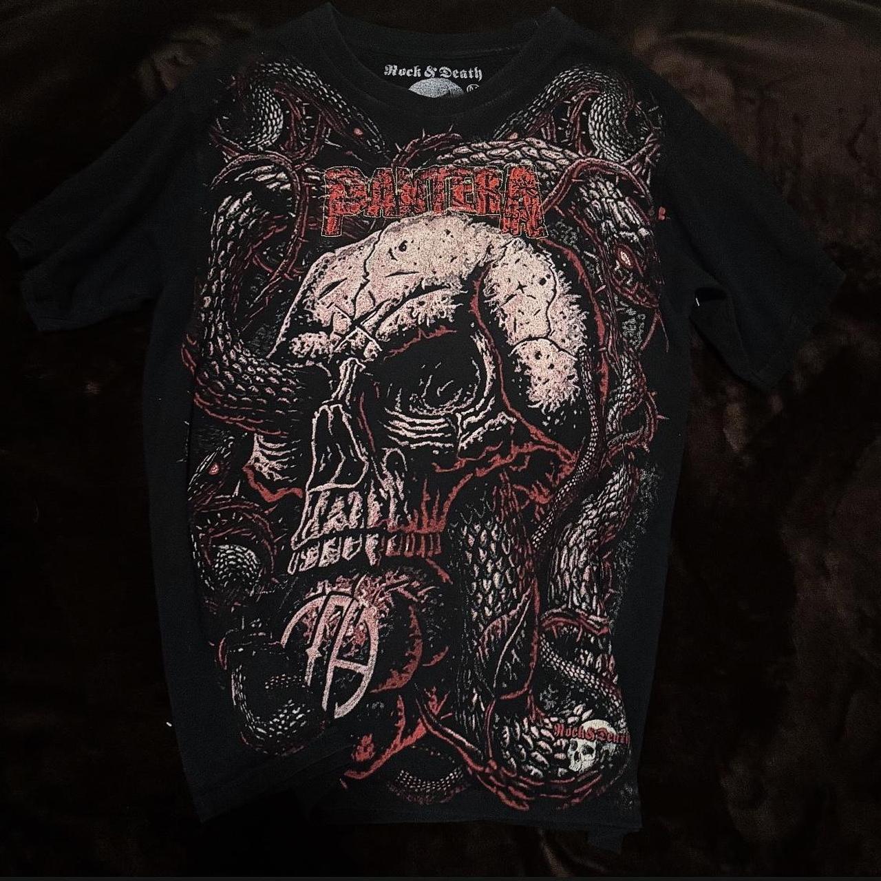 Black and red Pantera graphic tee #metal #bandtee... | Depop