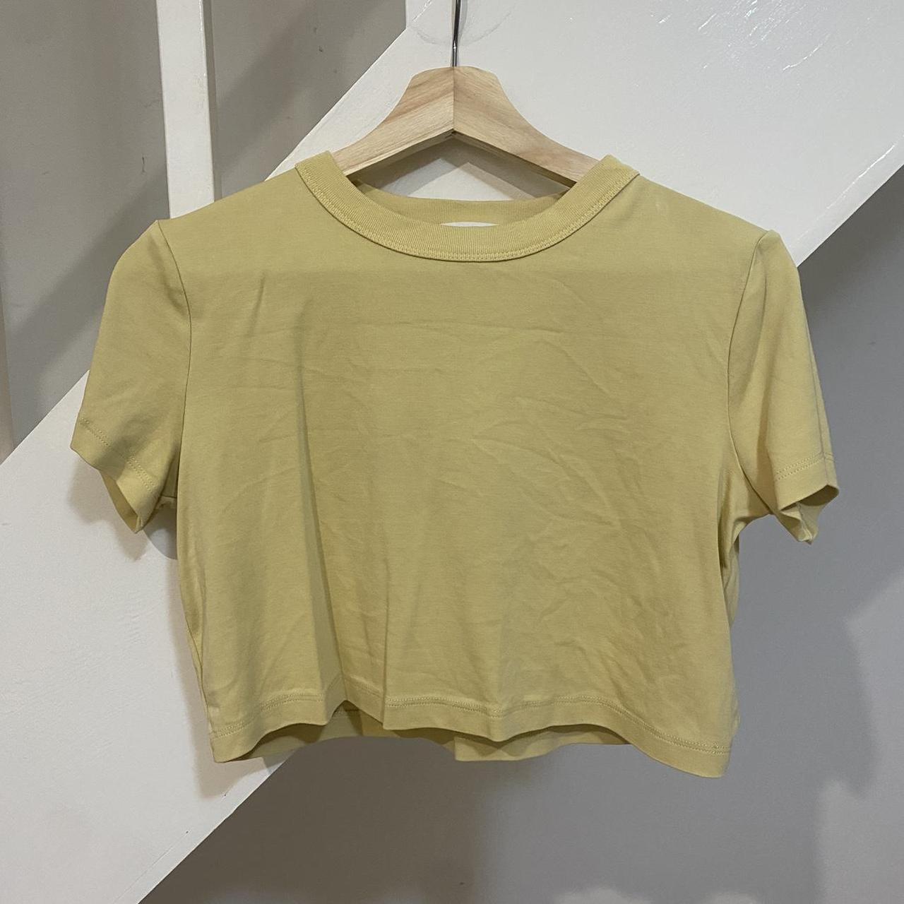 Kookai pastel yellow crop top. Hardly worn in... - Depop