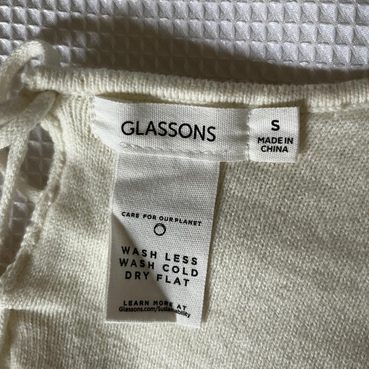 Glassons summer knitted criss cross tie up top,... - Depop