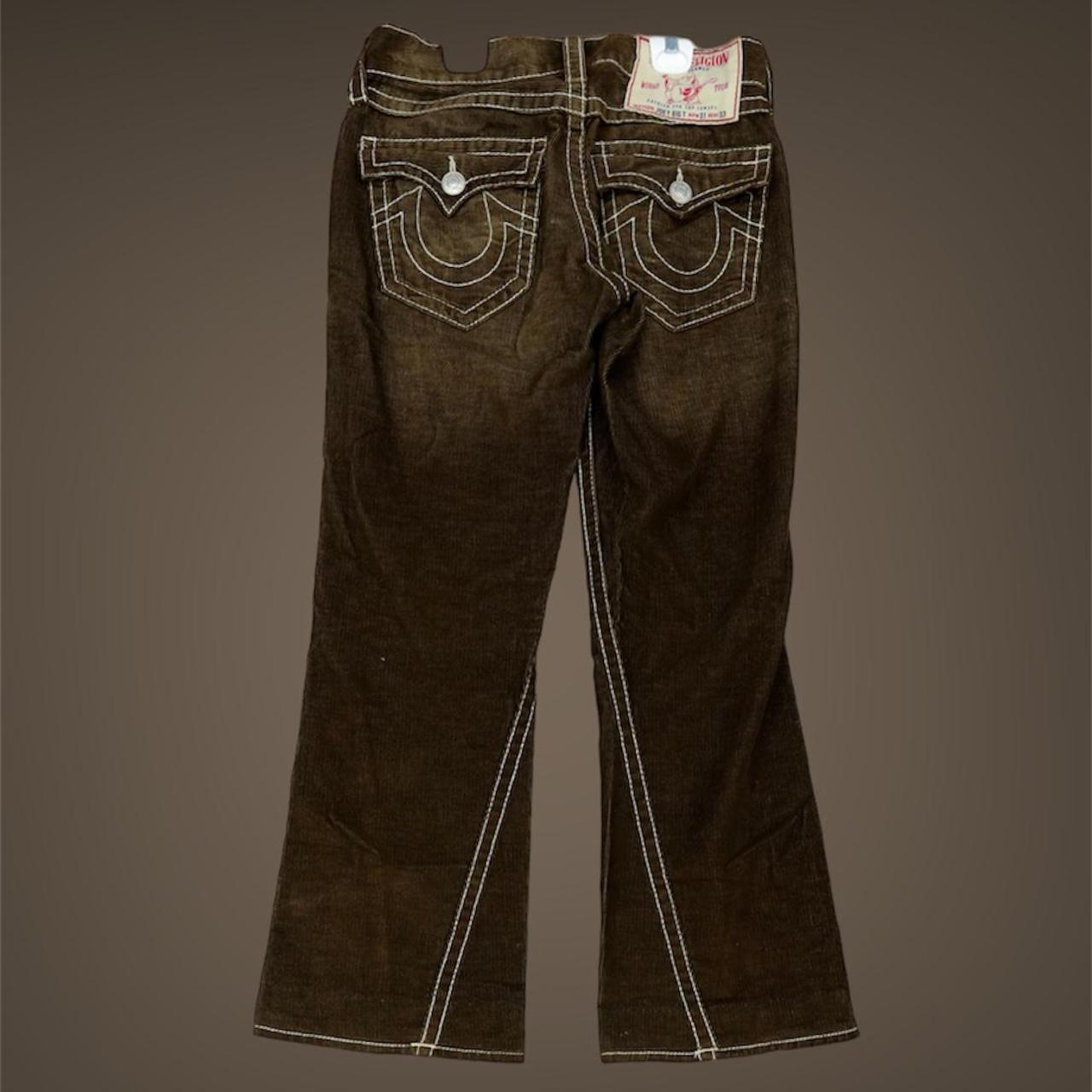 True Religion Men's Black and Brown Jeans | Depop