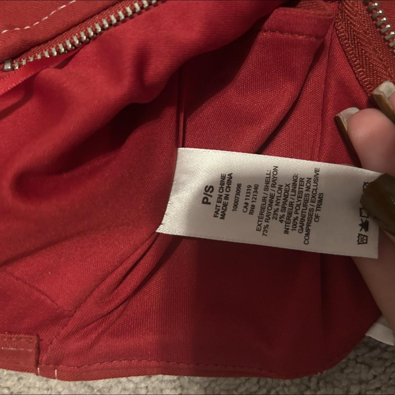 Red corset top with tie strings on the side Zipper... - Depop