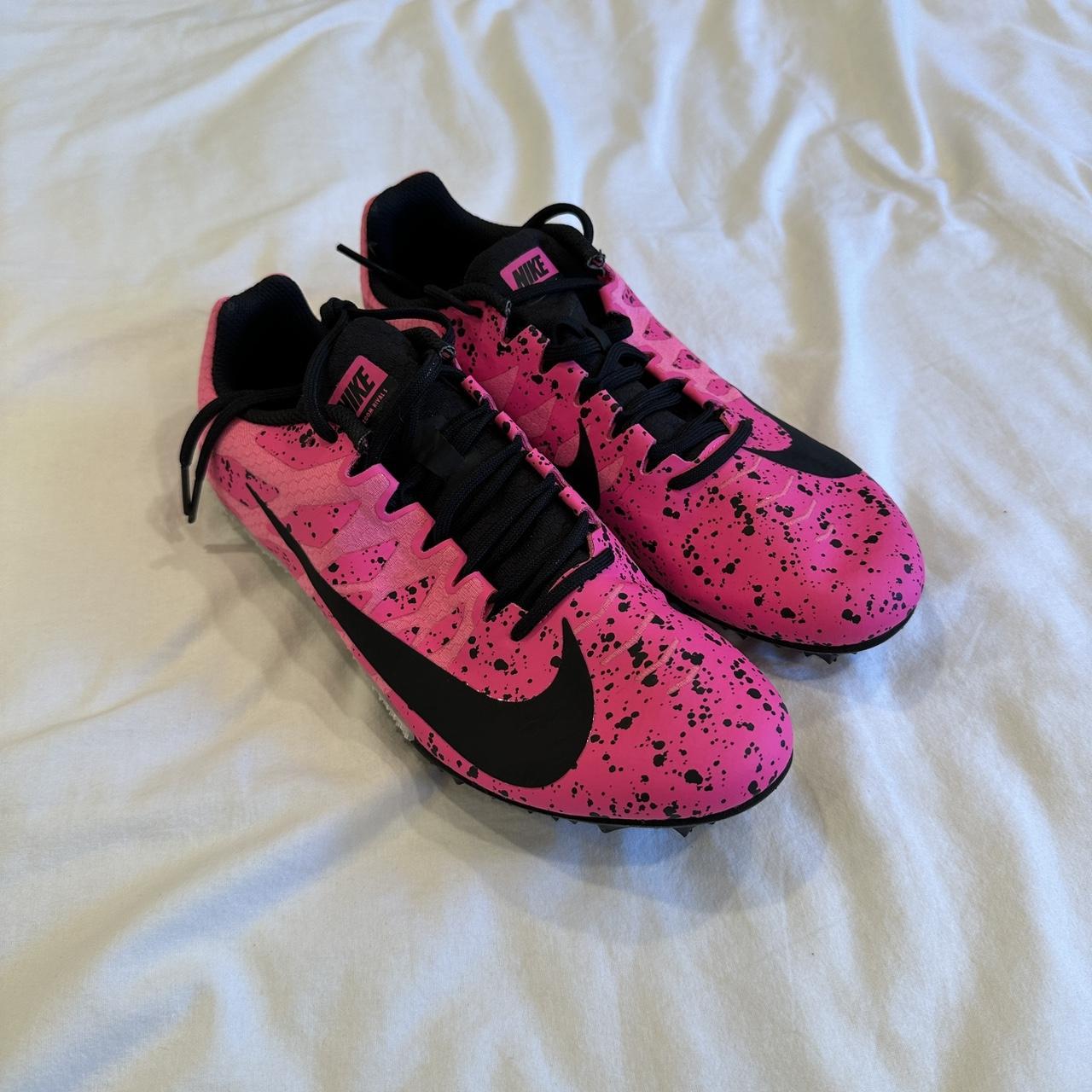 Nike Zoom Rival Pink/Black/White Track Spike Shoes -... - Depop