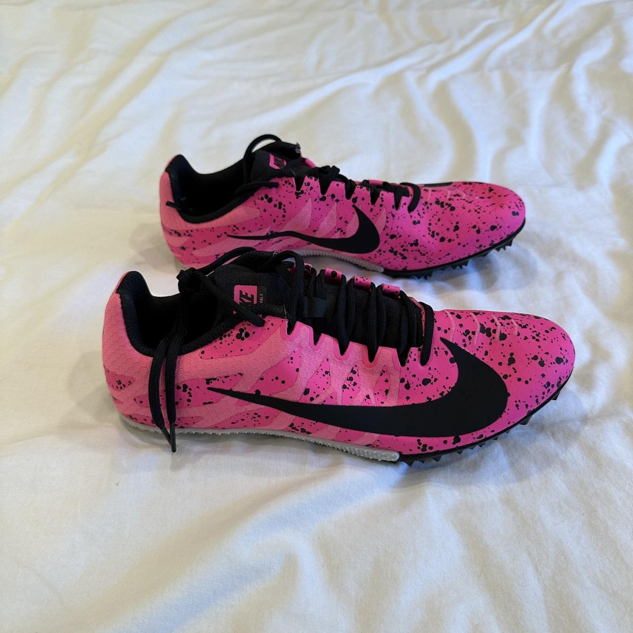Nike Zoom Rival Pink/Black/White Track Spike Shoes -... - Depop