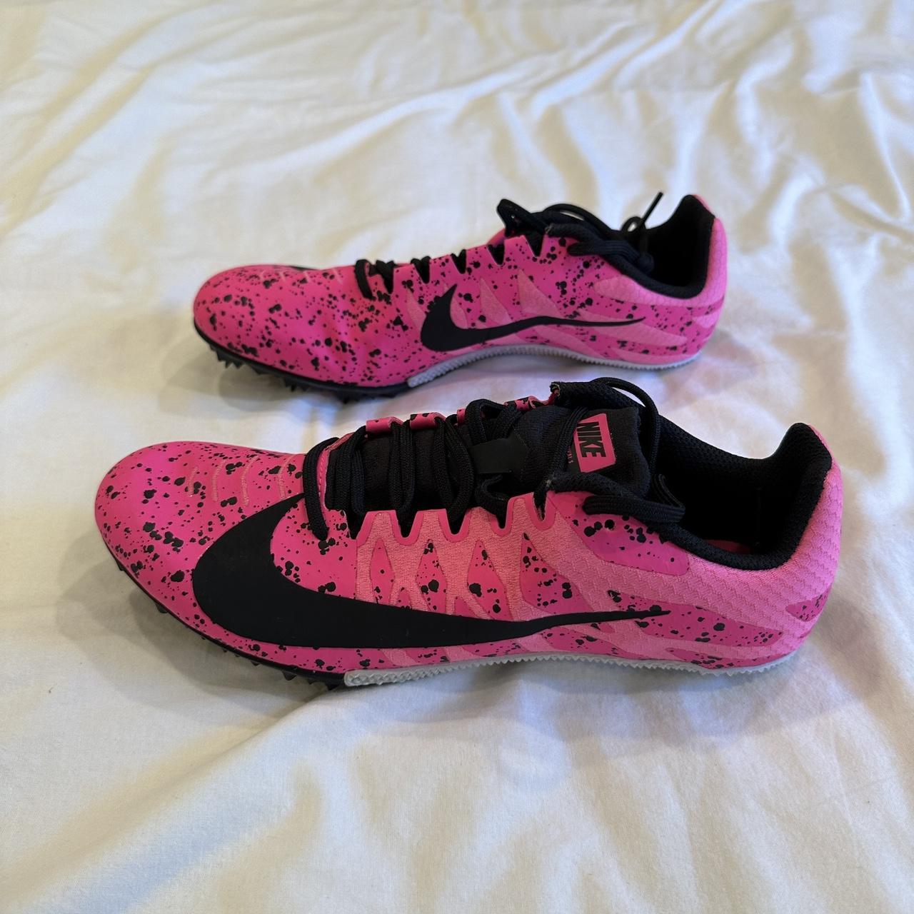 Nike Zoom Rival Pink/Black/White Track Spike Shoes -... - Depop