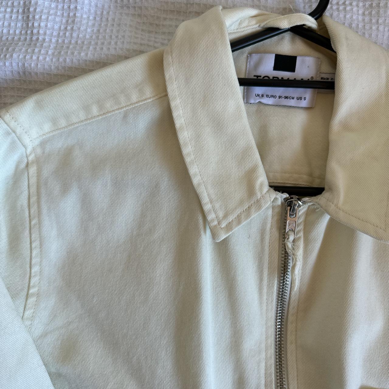 Topman off white zip jacket - Depop