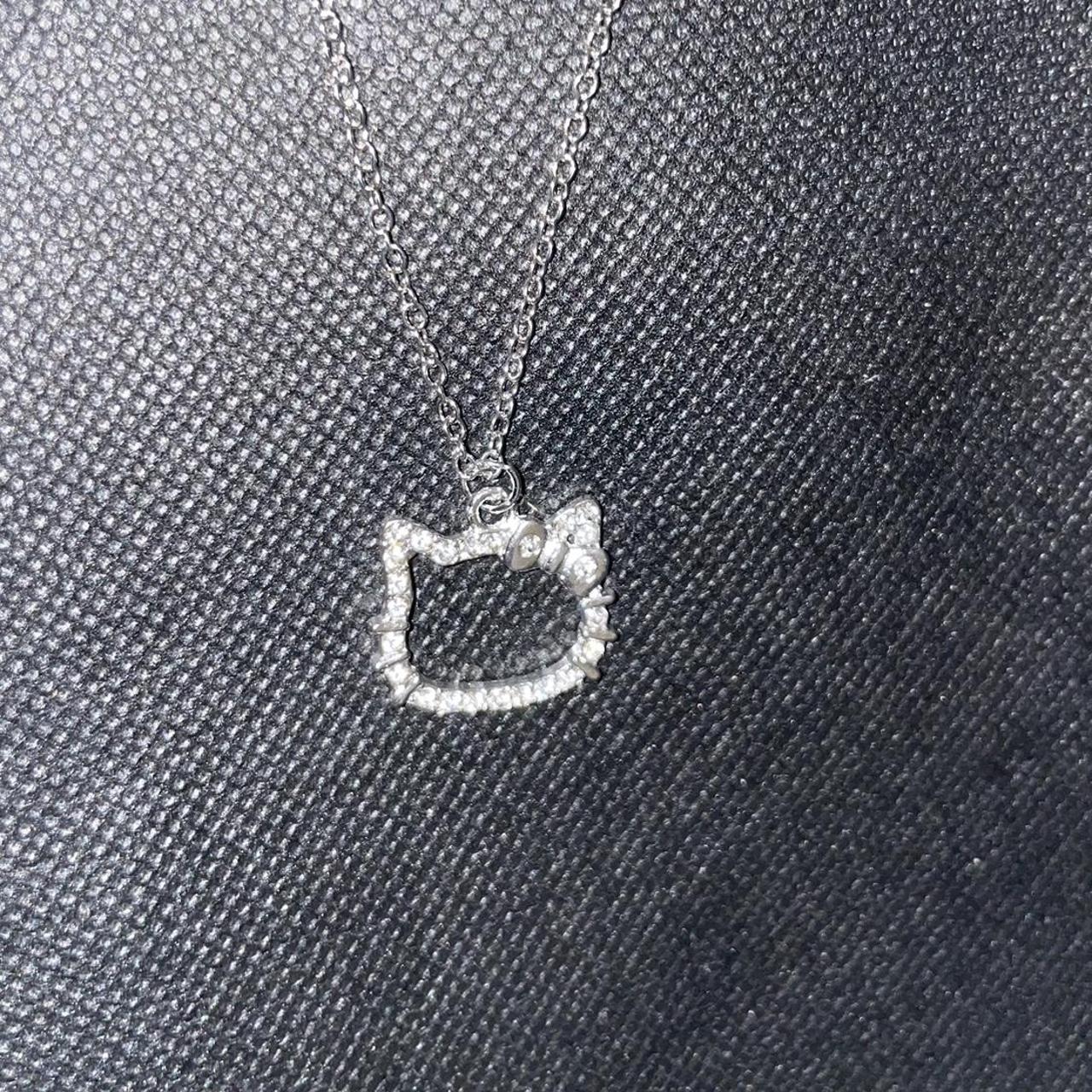 Sterling silver hello kitty necklace (I have 3 in... - Depop